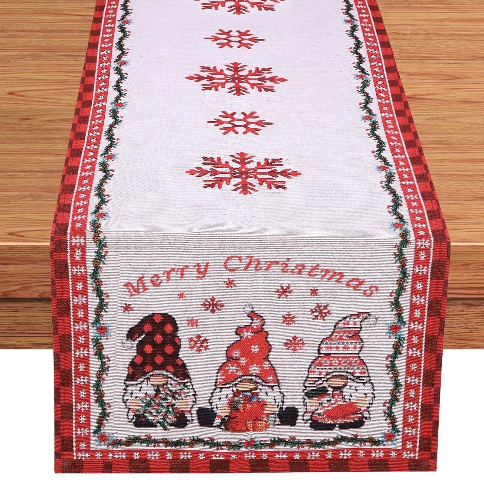 LeaderPro Christmas Table Runner, Xmas Holiday Tables Decoration for ...