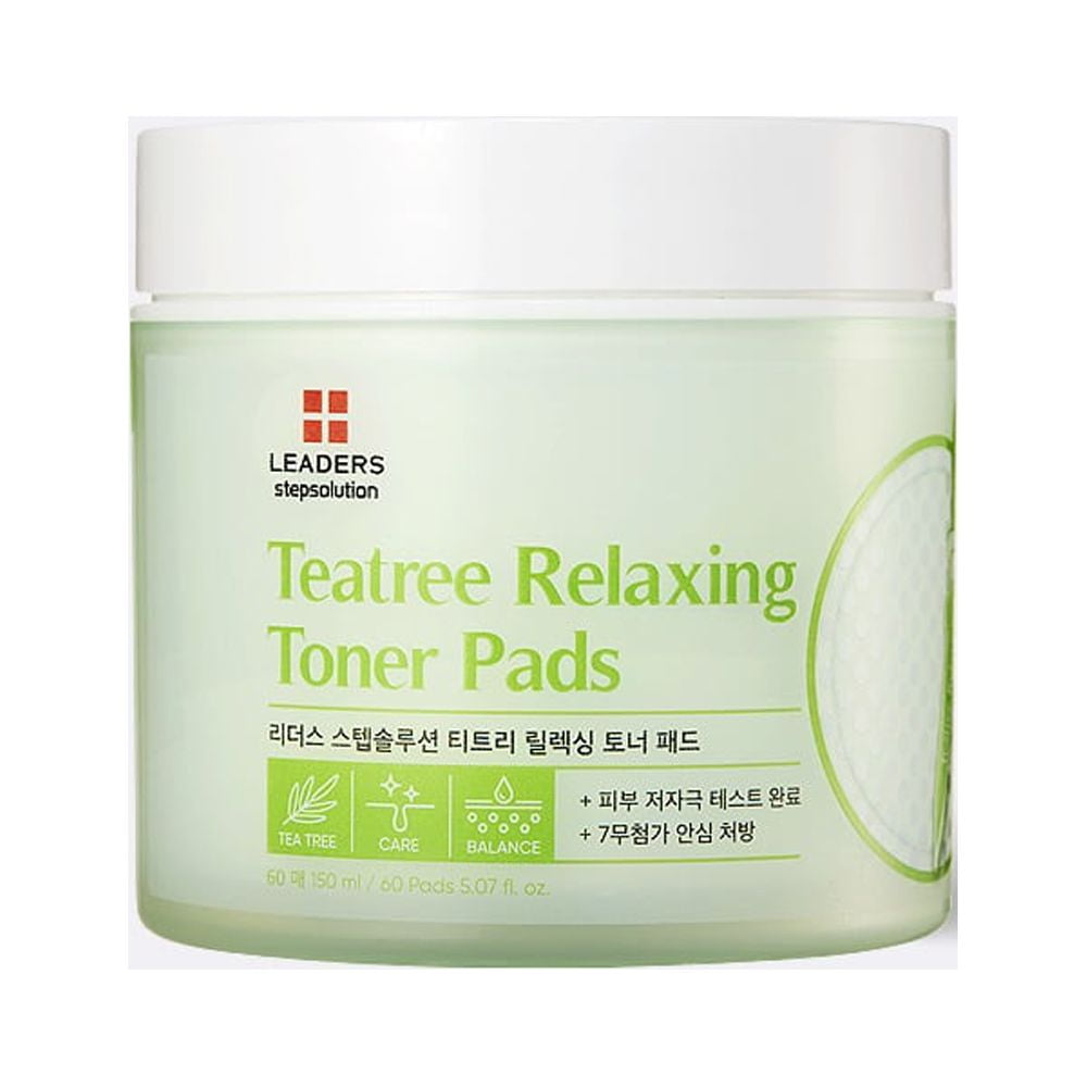 Leaders Teatree Relaxing Toner Pads, 60 Pads, 5.07 fl oz (150 ml) - Walmart.com