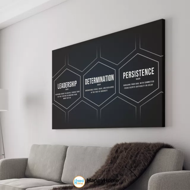 Leadership Determination Persistence Motivational Inspirational Wall ...