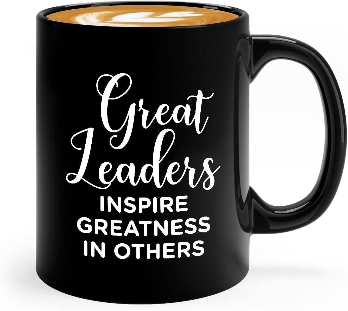 Leadership Mug 11oz Black - Great Leaders Inspire Greatness In Others ...