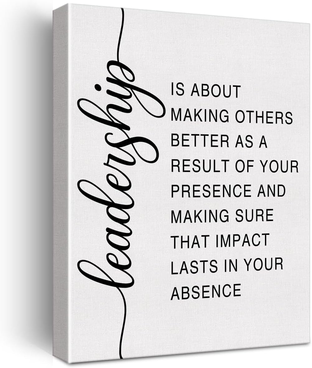 Leadership Quote Motivational Leadership Canvas Print Painting Office ...