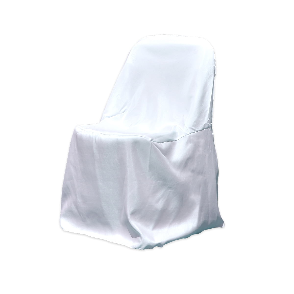Leading Linens 20 pc White Polyester Folding Chair Covers - Premium ...