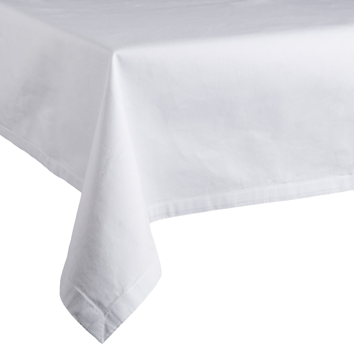 Leading Linens 5 pc 72X72 Inch Square White Polyester Tablecloths ...