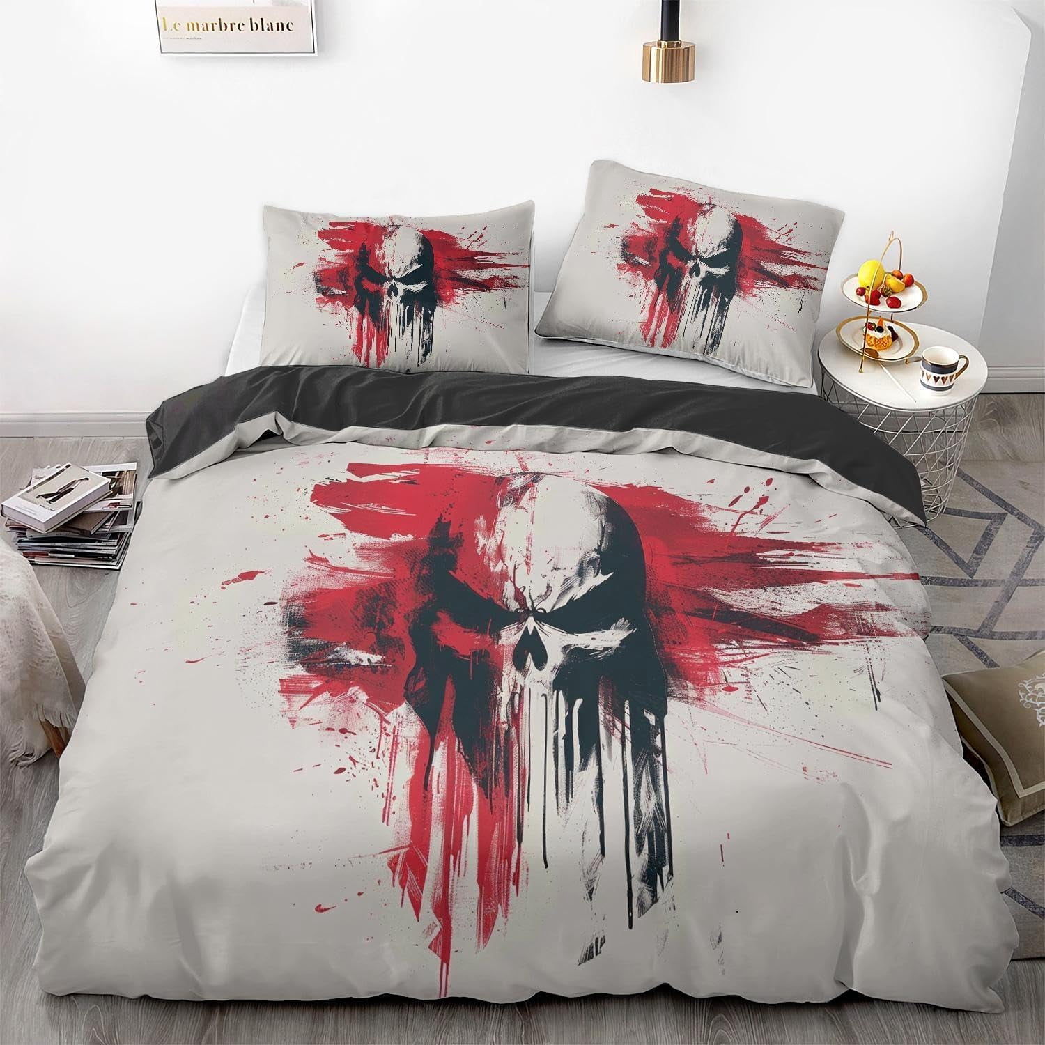 Leading The Horror Style Bedding - Skull Theme Duvet Cover Set, Soft ...