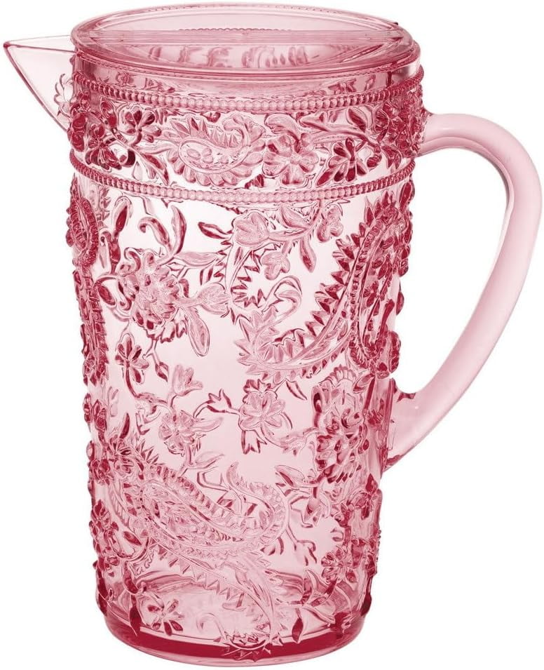 Leading Ware 2.5-Quart Water Pitcher with Lid - Paisley Unbreakable ...