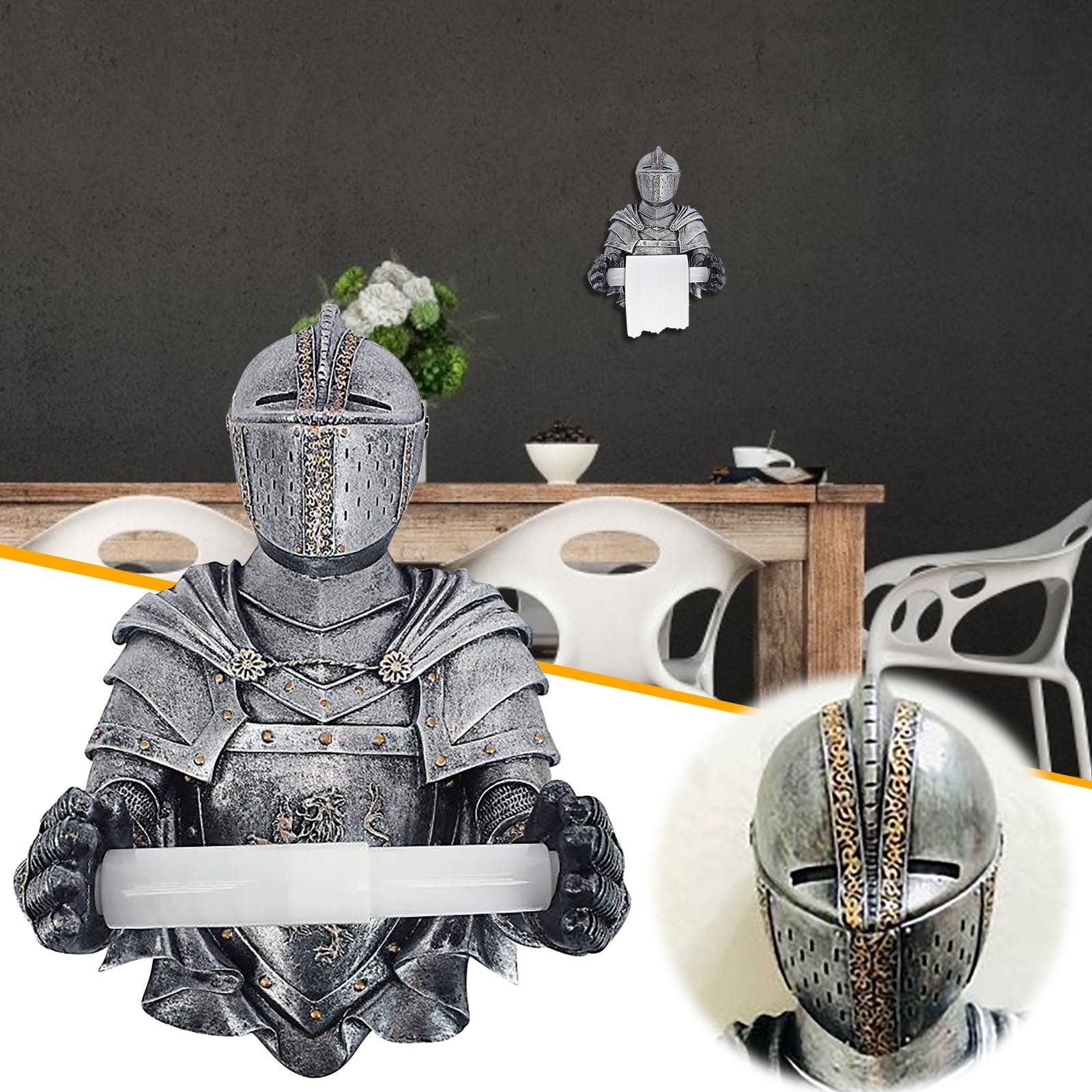 Leadmall Knight Sucker Wall Mounted Tissue Roll Box Toilet Paper Roll ...