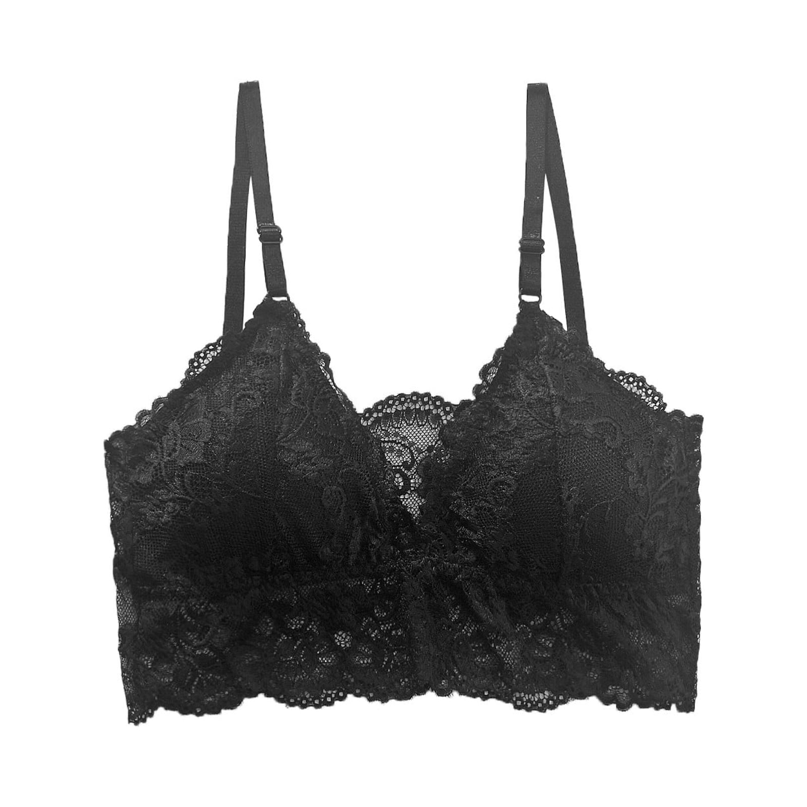 Leadmall Women Crop Top Bra Everyday Bras Ladies Beauty Back Bra Lace Wrap Chest Deep V Type