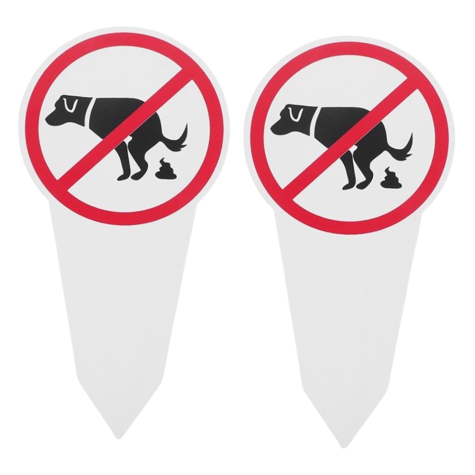 Leadrop 1/2/3Pcs No Dog Poop Sign Stake Double Sided Outdoor Garden ...