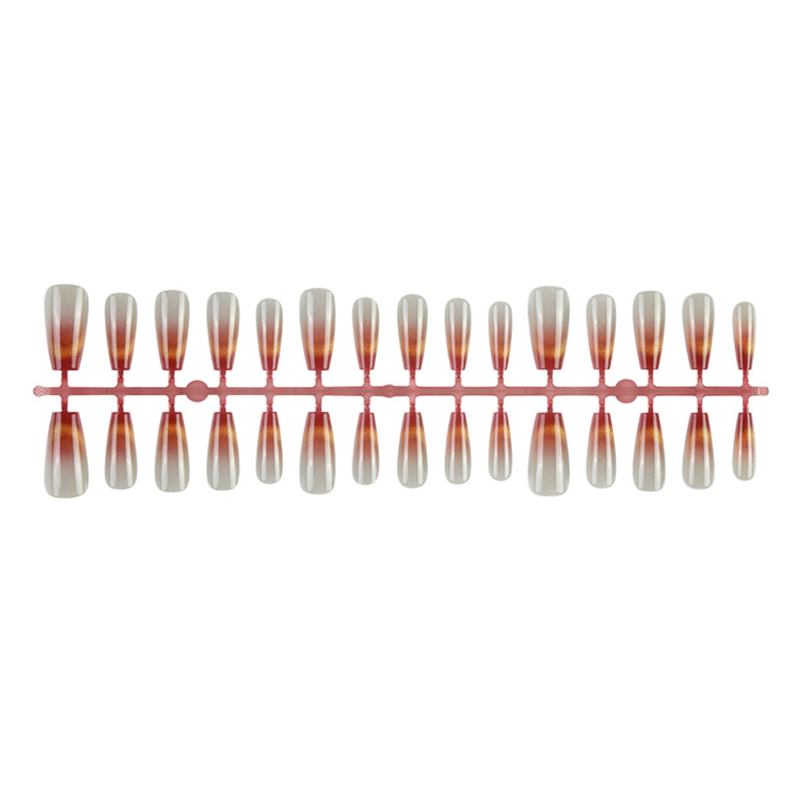 Leadrop 1 Bag Fake Nails Dopamine Spray-Painted DIY Adhesive Natural ...