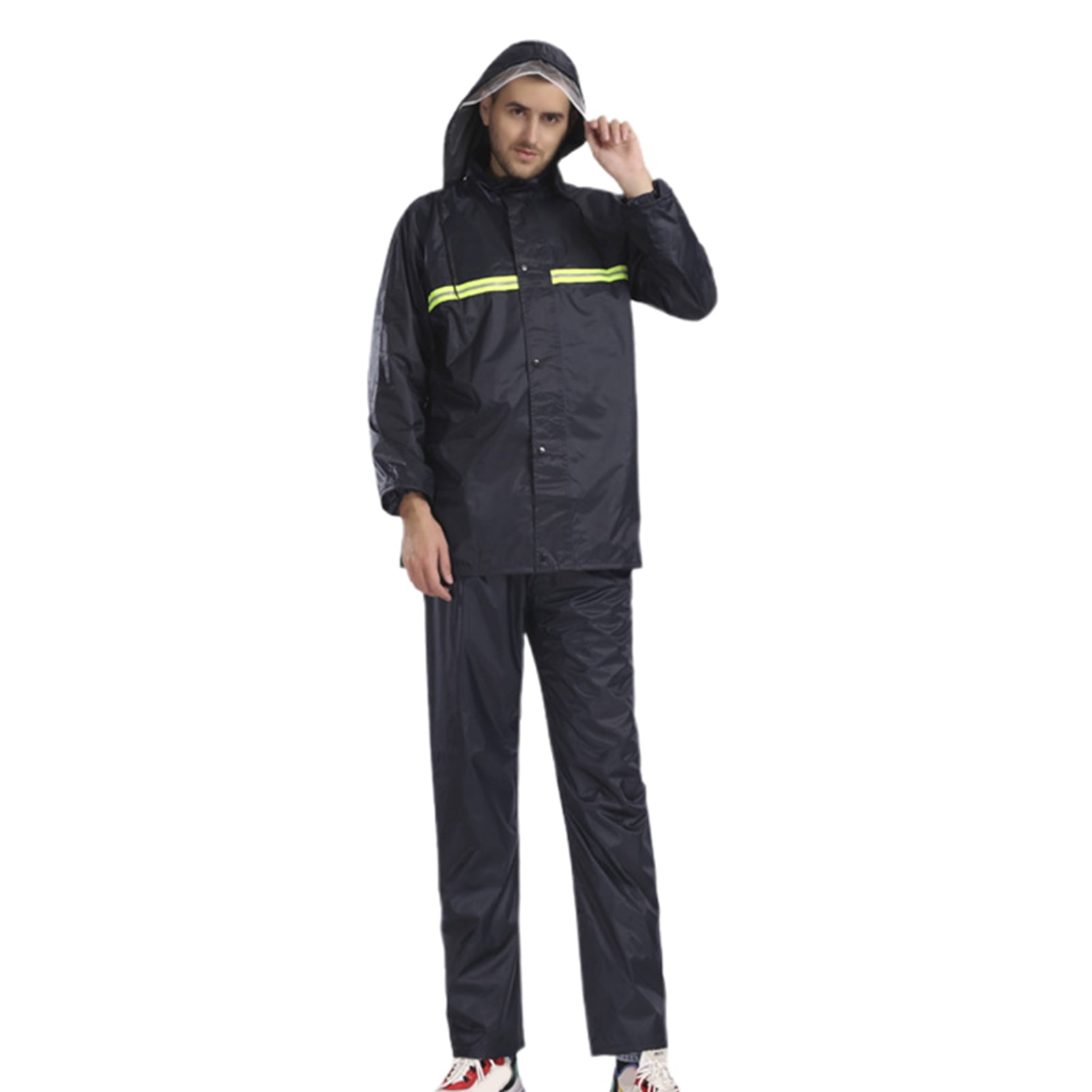 Leadrop 1 Set Adults Rain Suit Waterproof Breathable High Visibility ...
