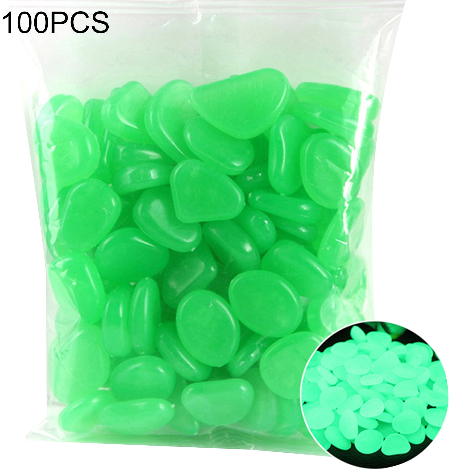 Leadrop 100Pcs Aquarium Stones Luminous Multifunctional Resin Realistic ...