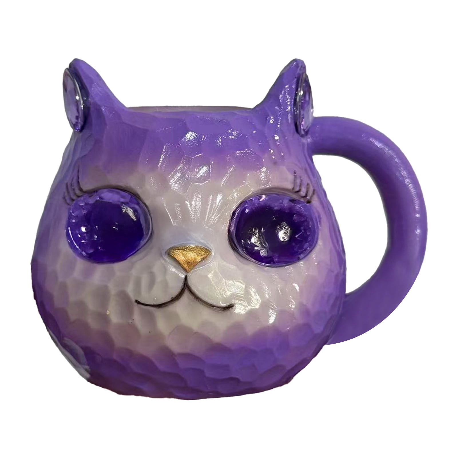 Leadrop 100ml Cat Mug Ergonomic Handle Stain-Proof High-Density Resin ...