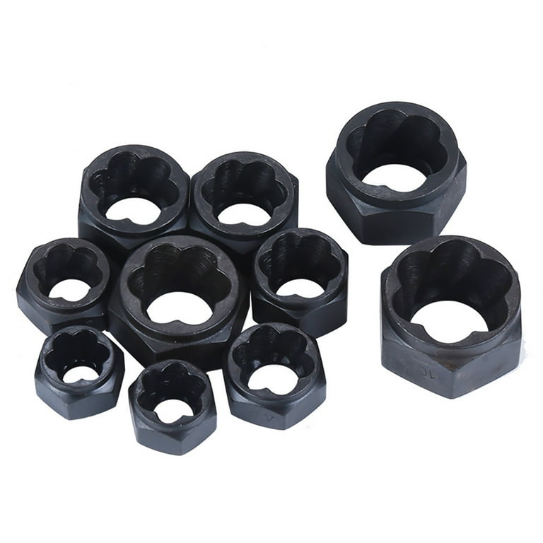 Leadrop 10Pcs Metal Bolt Nut Remover Extractor Kit Damaged Stripped Socket Wrench Set Walmart