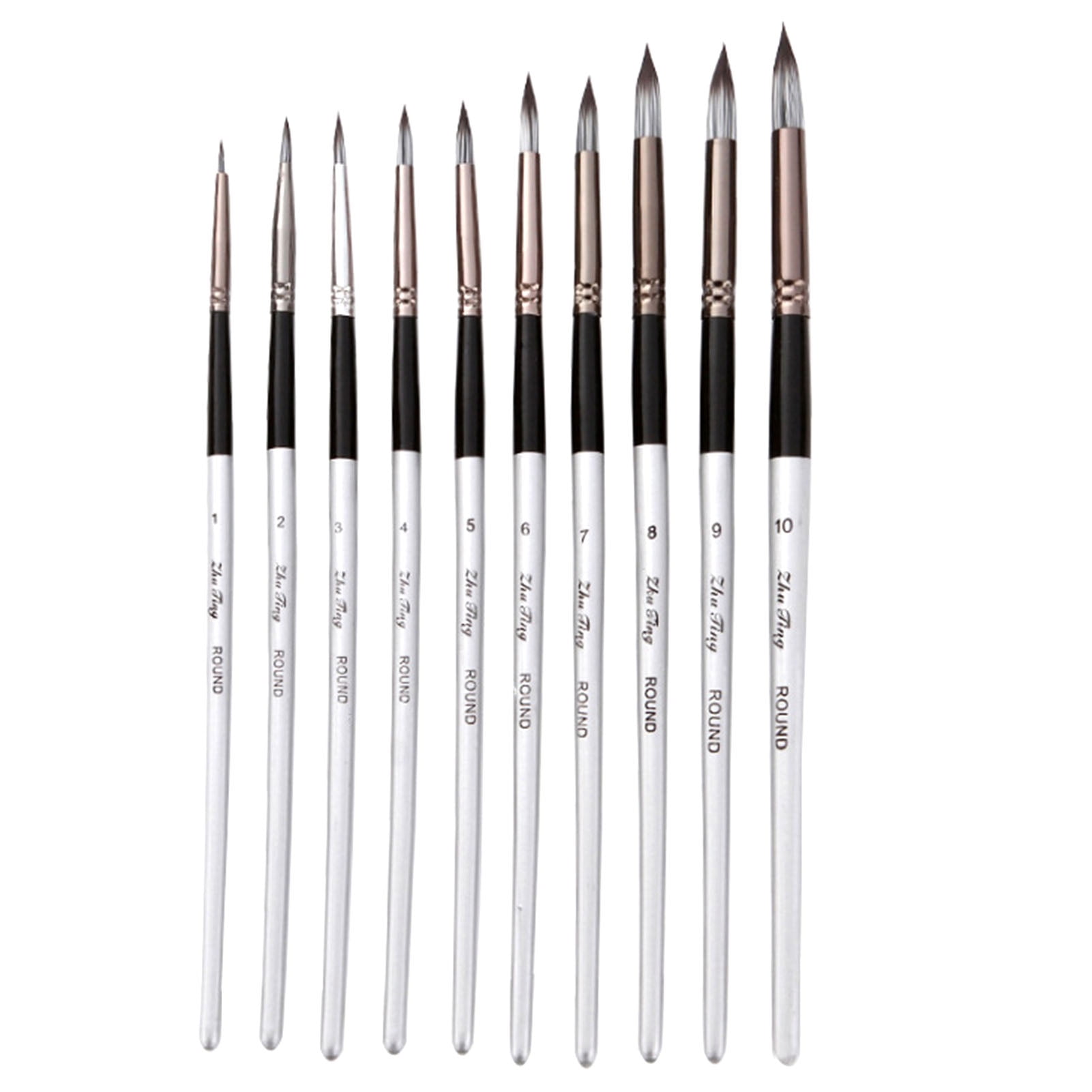 Leadrop 10Pcs/Set Pointed Head Watercolor Paint Brush Moderate ...