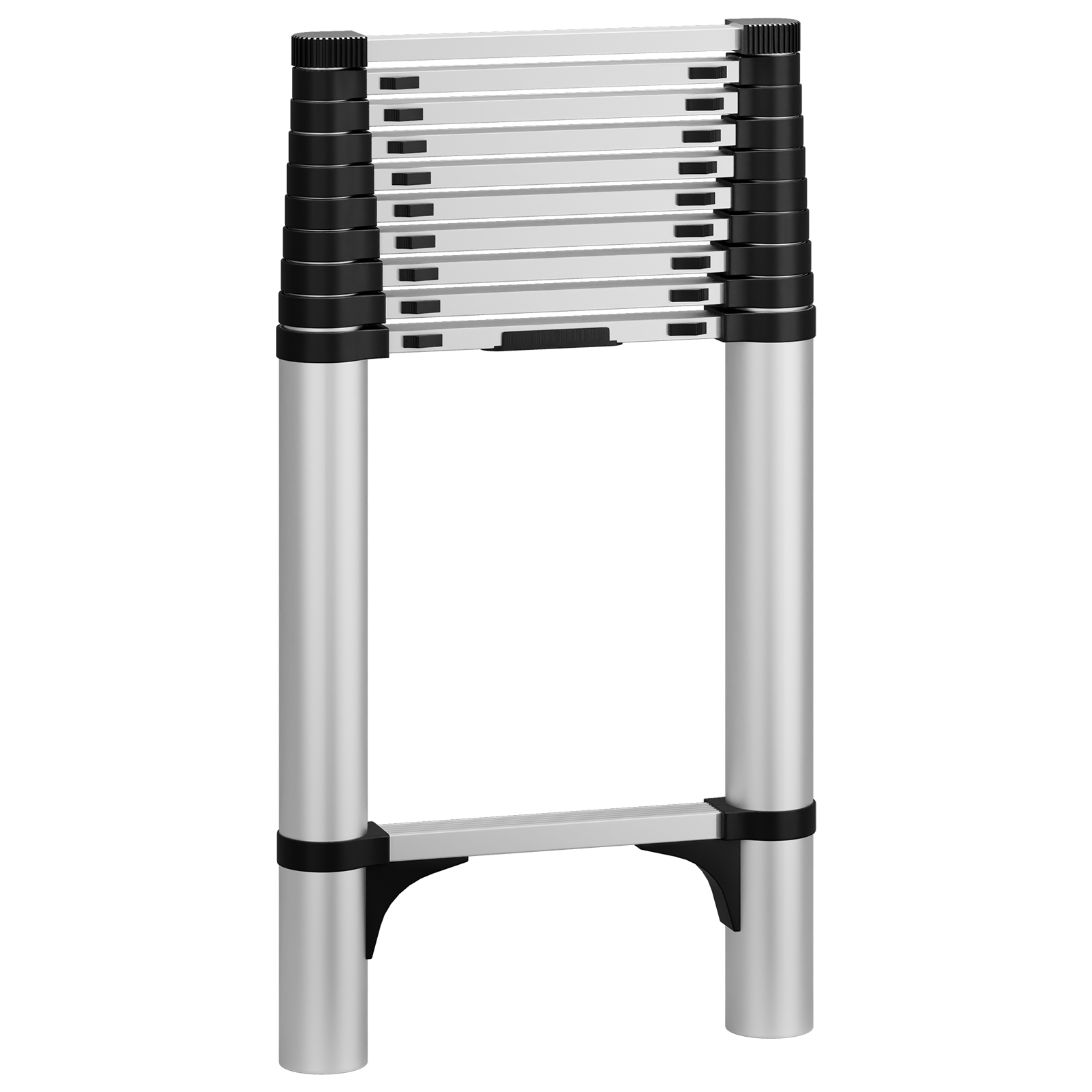 Leadrop 12.8ft Telescoping Extension Ladder, Stainless Steel Foldable ...