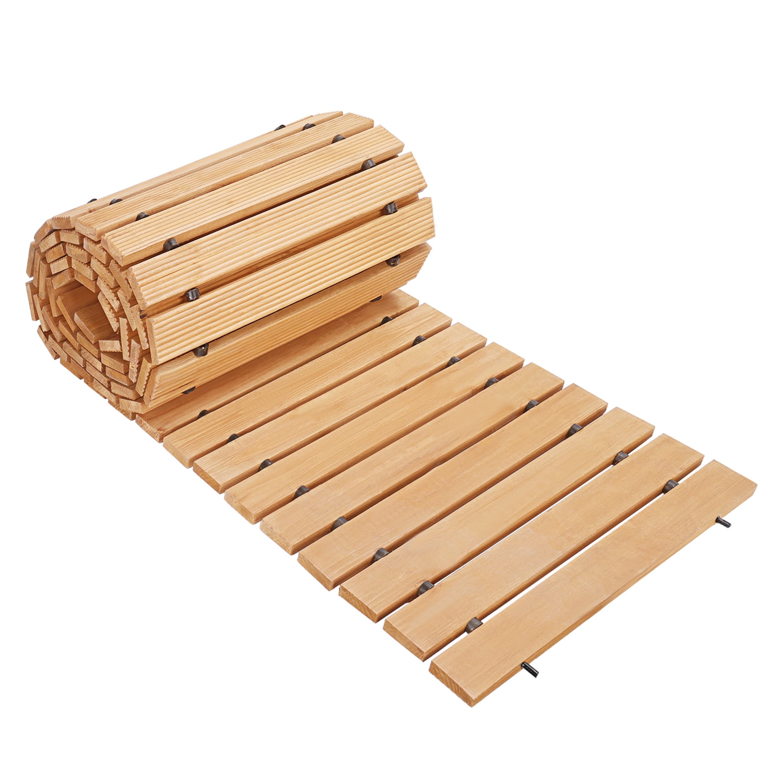 Leadrop 12ft x 45cm Wooden Garden Pathway, Outdoor Roll Out Decorative ...