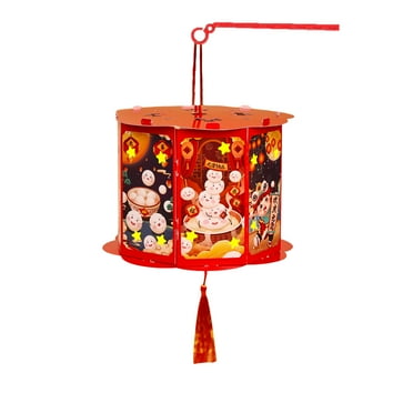 NIBOLOG Lotus Lantern DIY Kit Chinese Style Handheld Lantern DIY ...