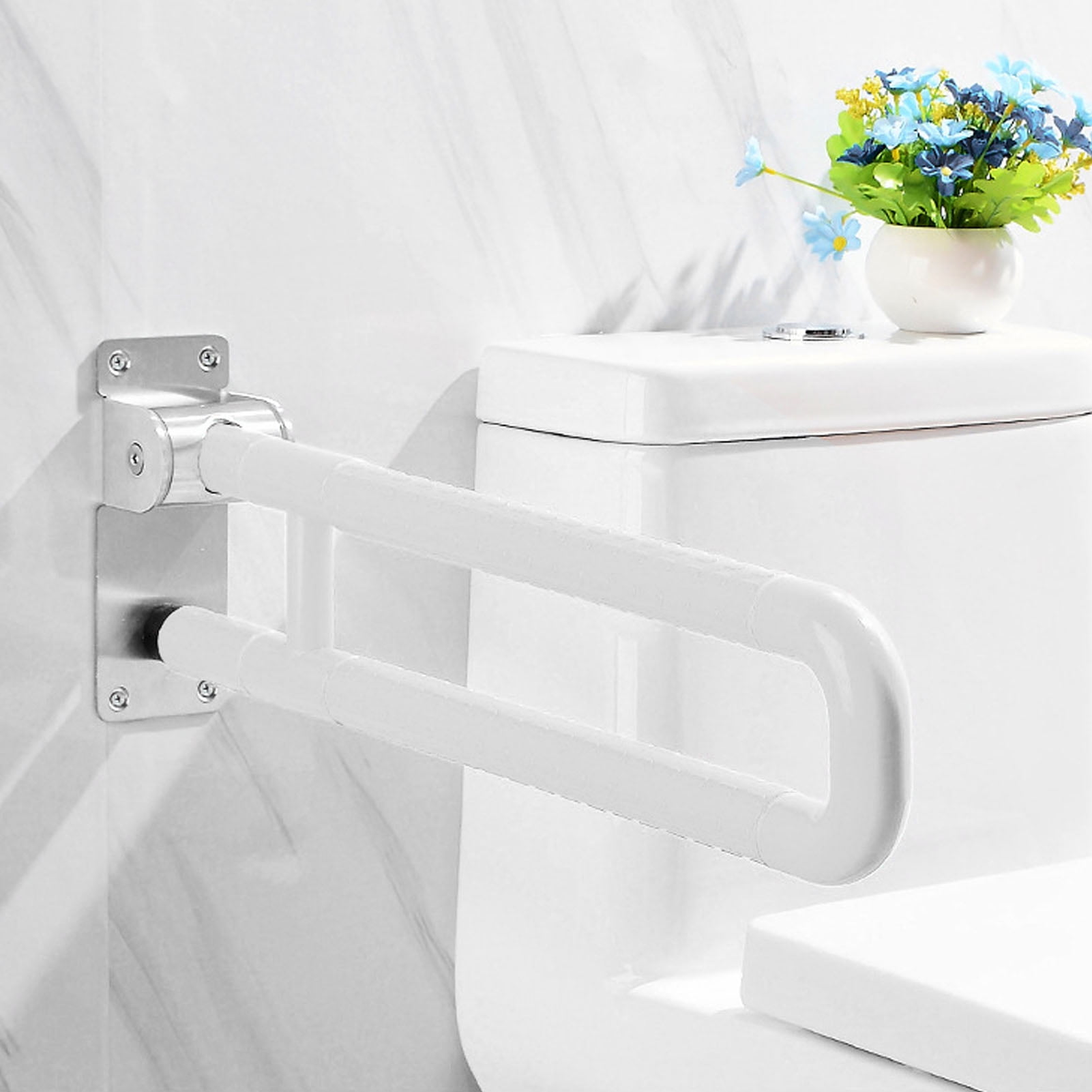 Leadrop 24.4 Inch Toilet Grab Bars, Foldable Toilet Safety Rails for ...