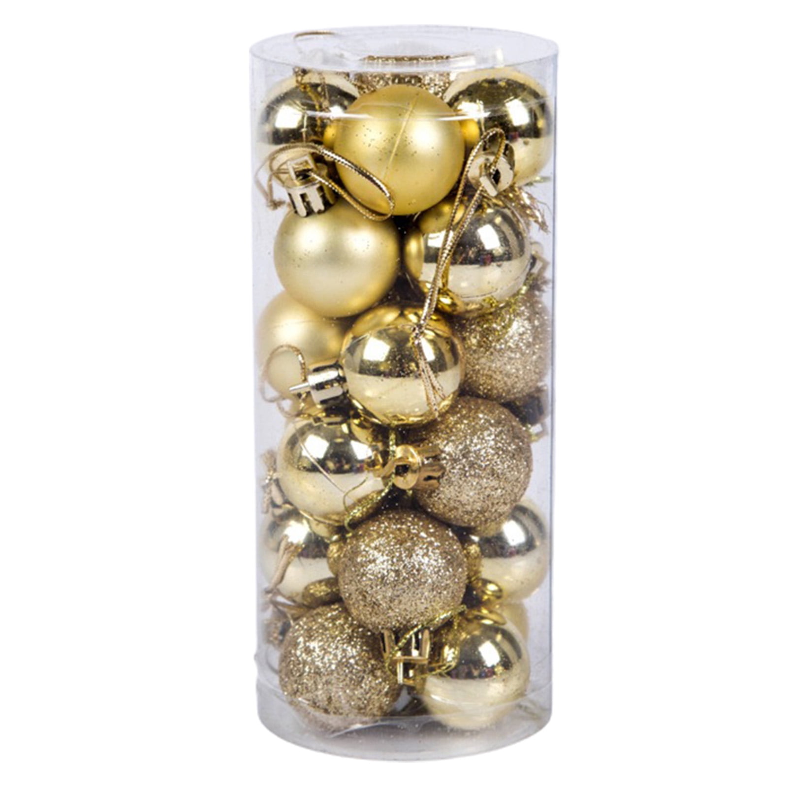 Leadrop 24Pcs Christmas Ball Glitter Festive Plastic Eye-catching ...