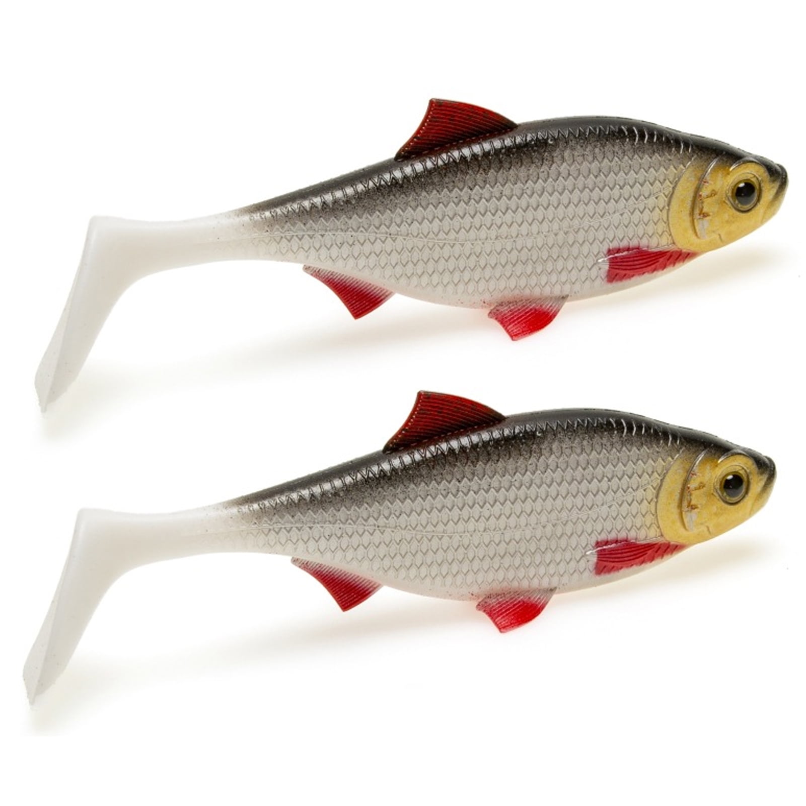 Leadrop 2Pcs 13.5CM/28G Soft Fishing Lure T-shape Paddle Tail Realistic 3D Eyes PVC Artificial ...