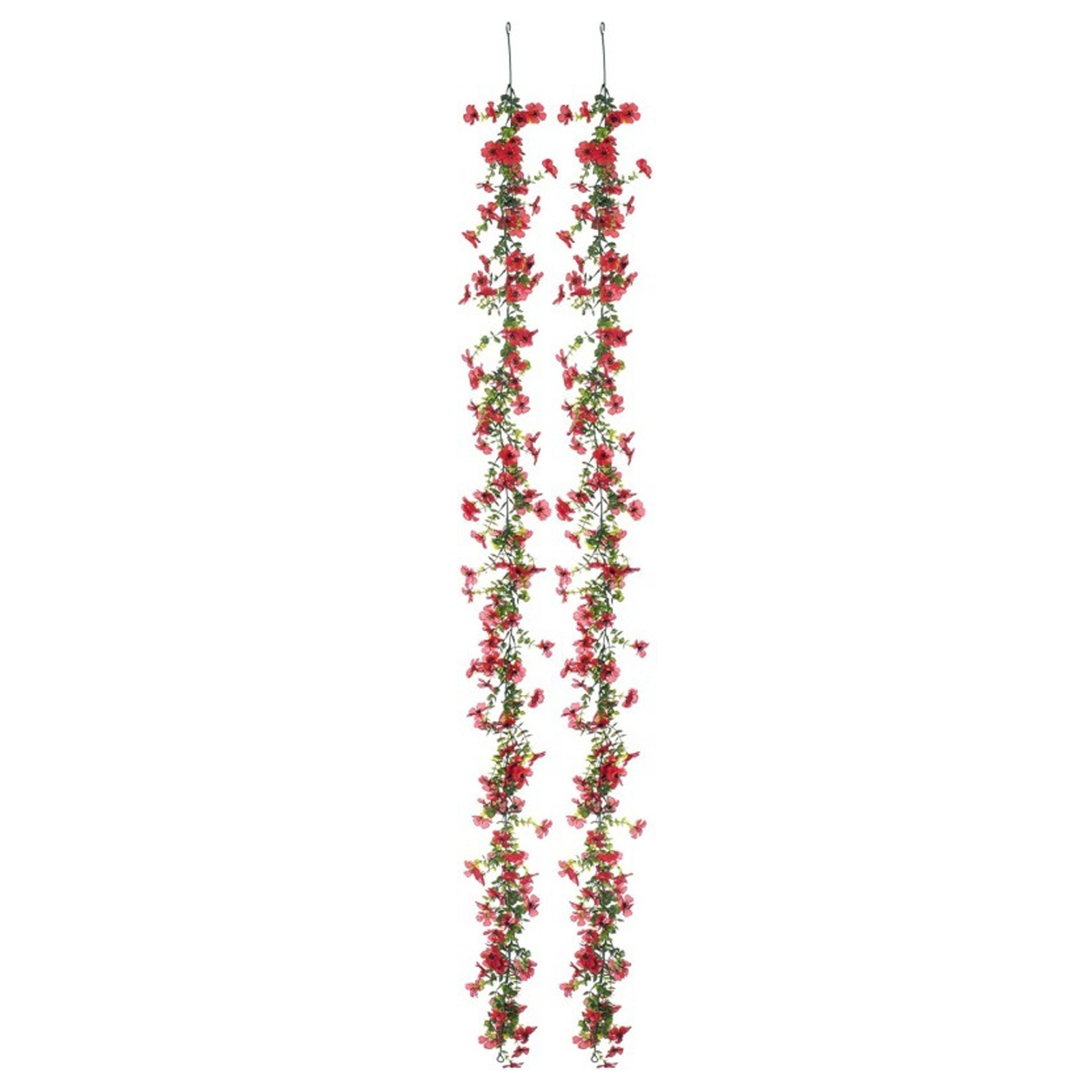 Leadrop 2Pcs 175CM Artificial Violet Garland with Eucalyptus Leaves ...