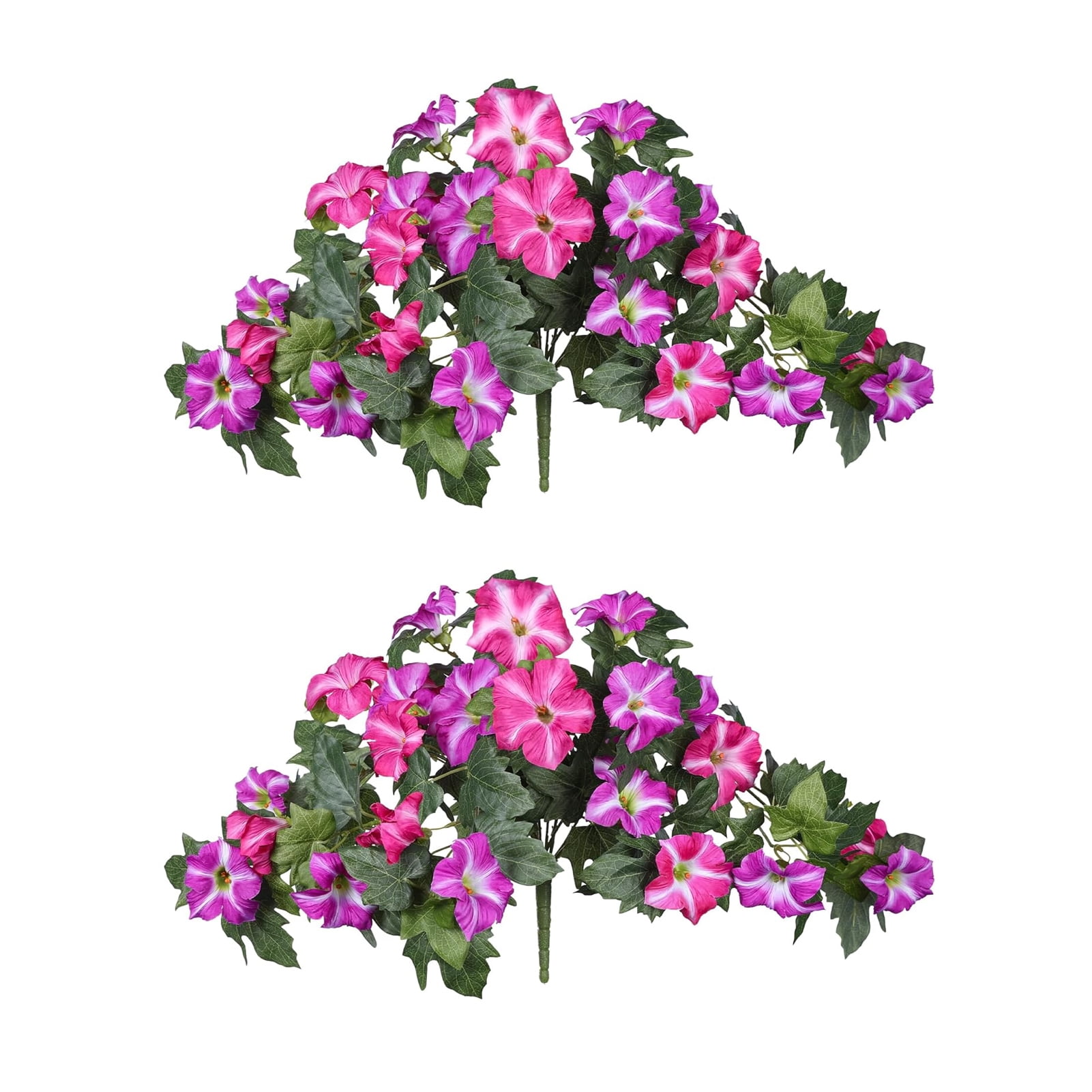 Leadrop 2Pcs Hanging Artificial Morning Glory UV Resistant Realistic ...