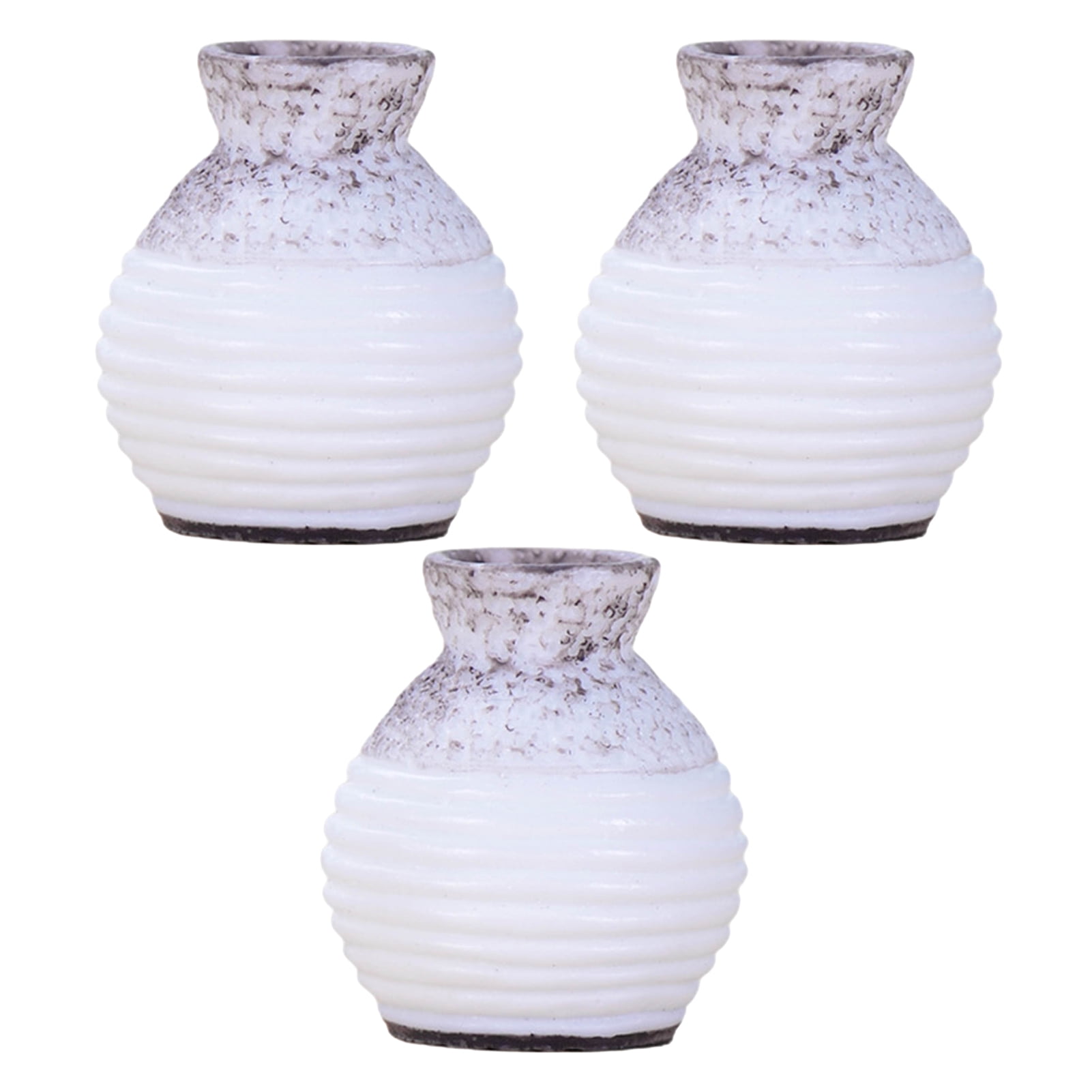 Leadrop 3Pcs Mini Flower Vase Compact Decorative Resin Small Mouth DIY ...