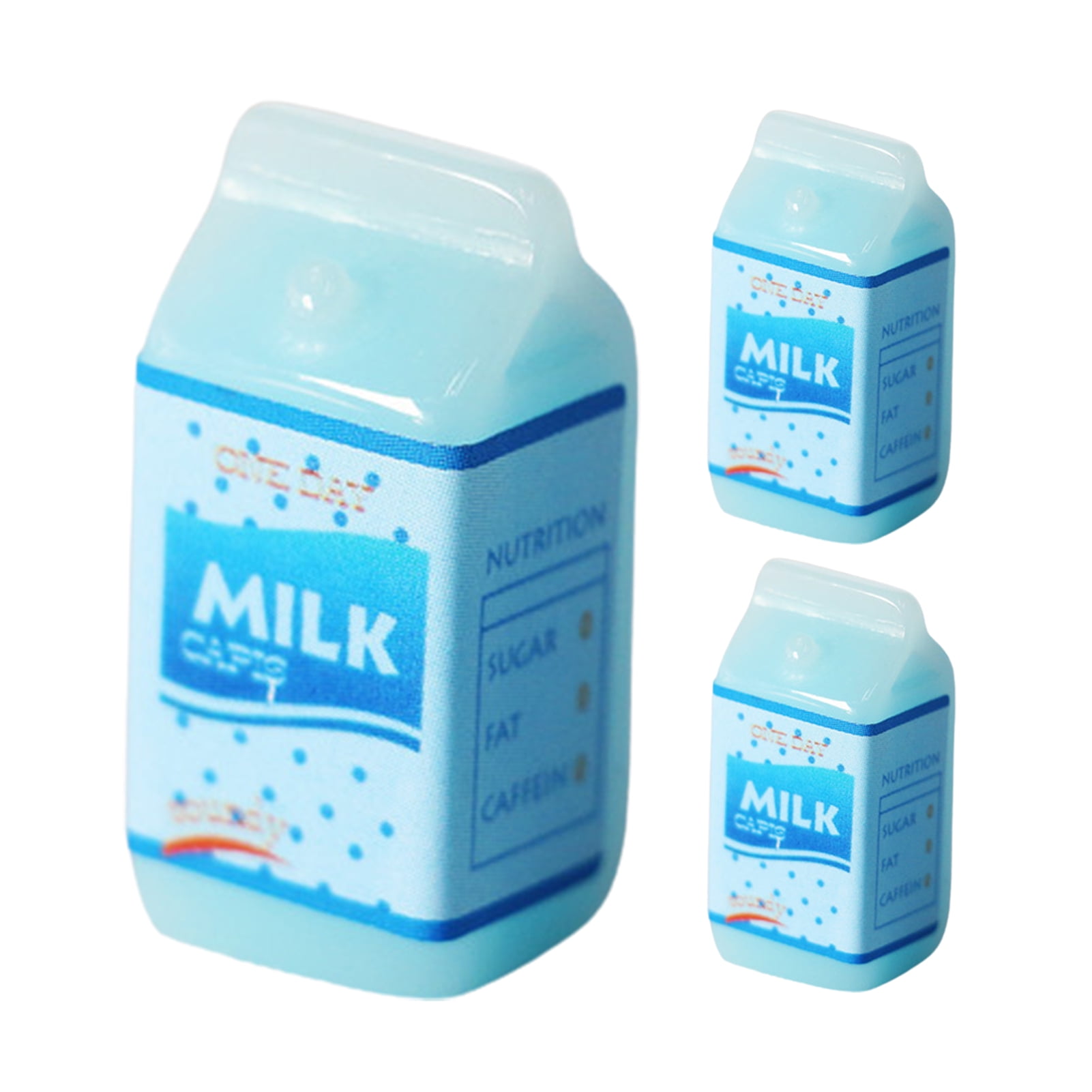 Leadrop 3Pcs Mini Milk Box Realistic Accessories Resin Simulation Milk ...