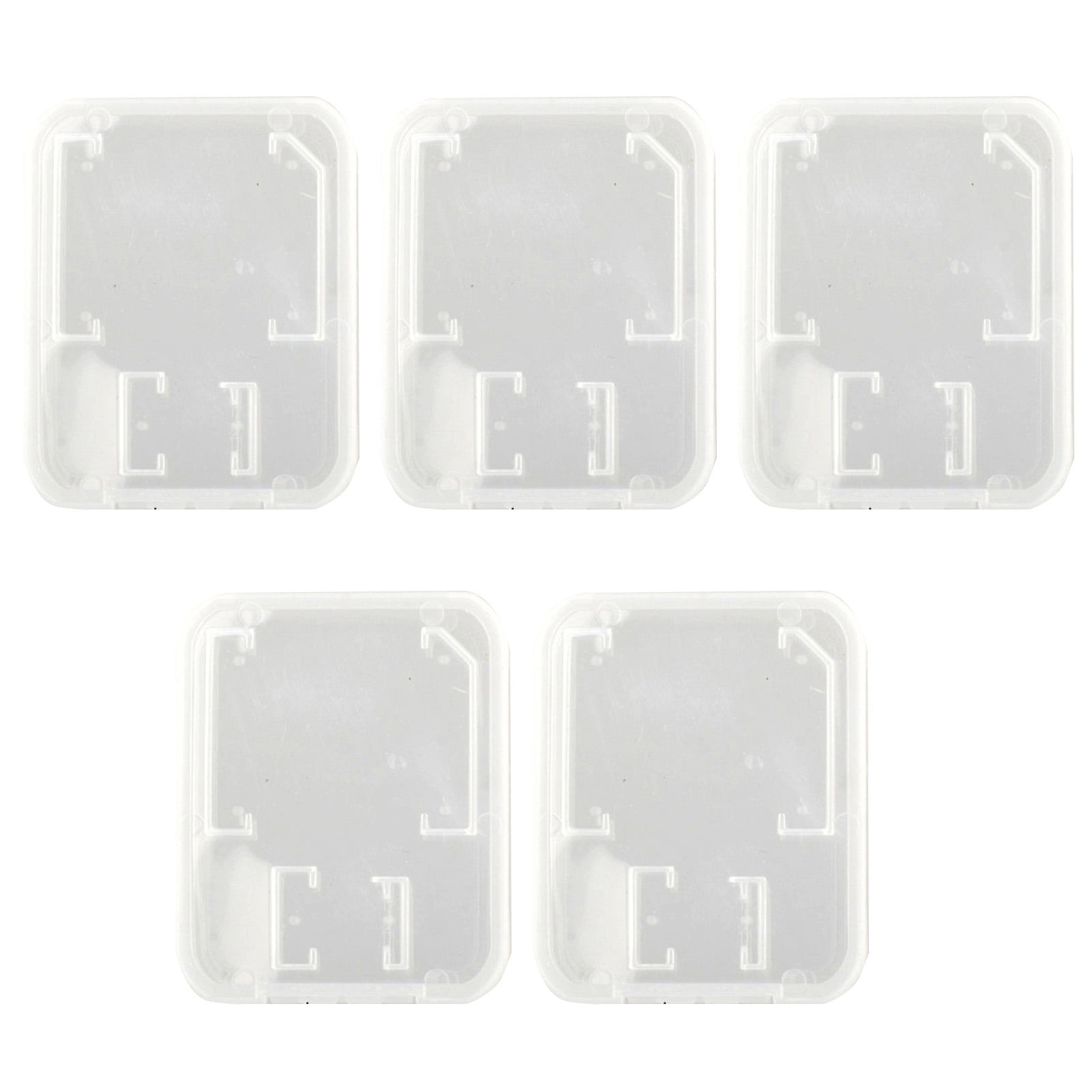 Leadrop 5 Pcs Clear Plastic Memory Card Case SD TF Card Storage Box ...