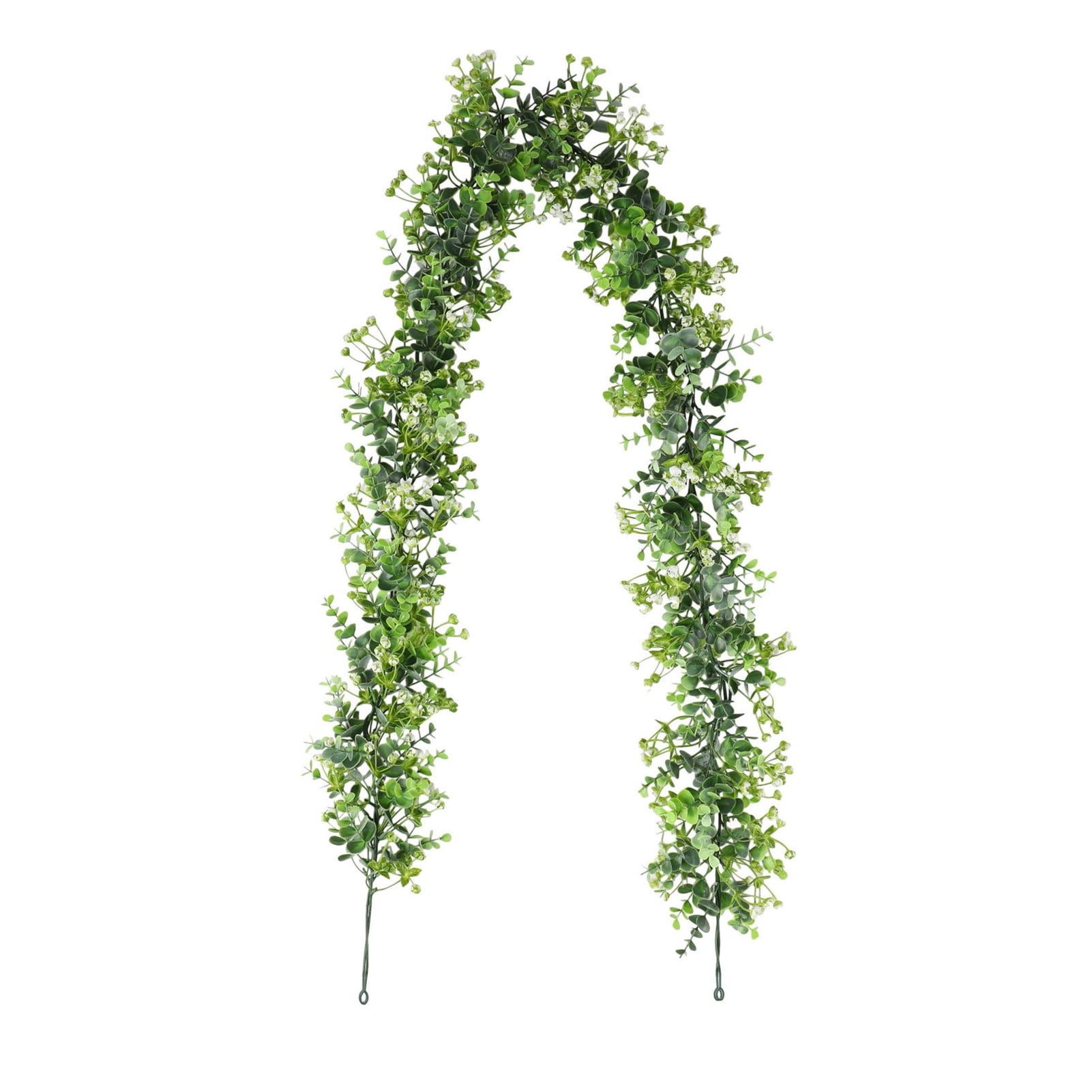 Leadrop 6 Ft Artificial Greenery Garland Green Vine Fake Eucalyptus ...