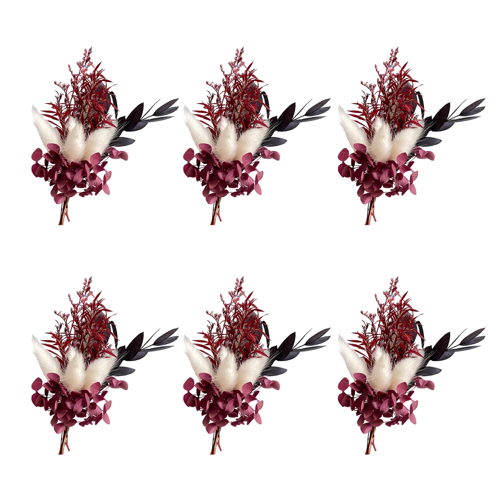 Leadrop 6Pcs Artificial Dried Flower Bouquet Bohemian Mini Flower ...