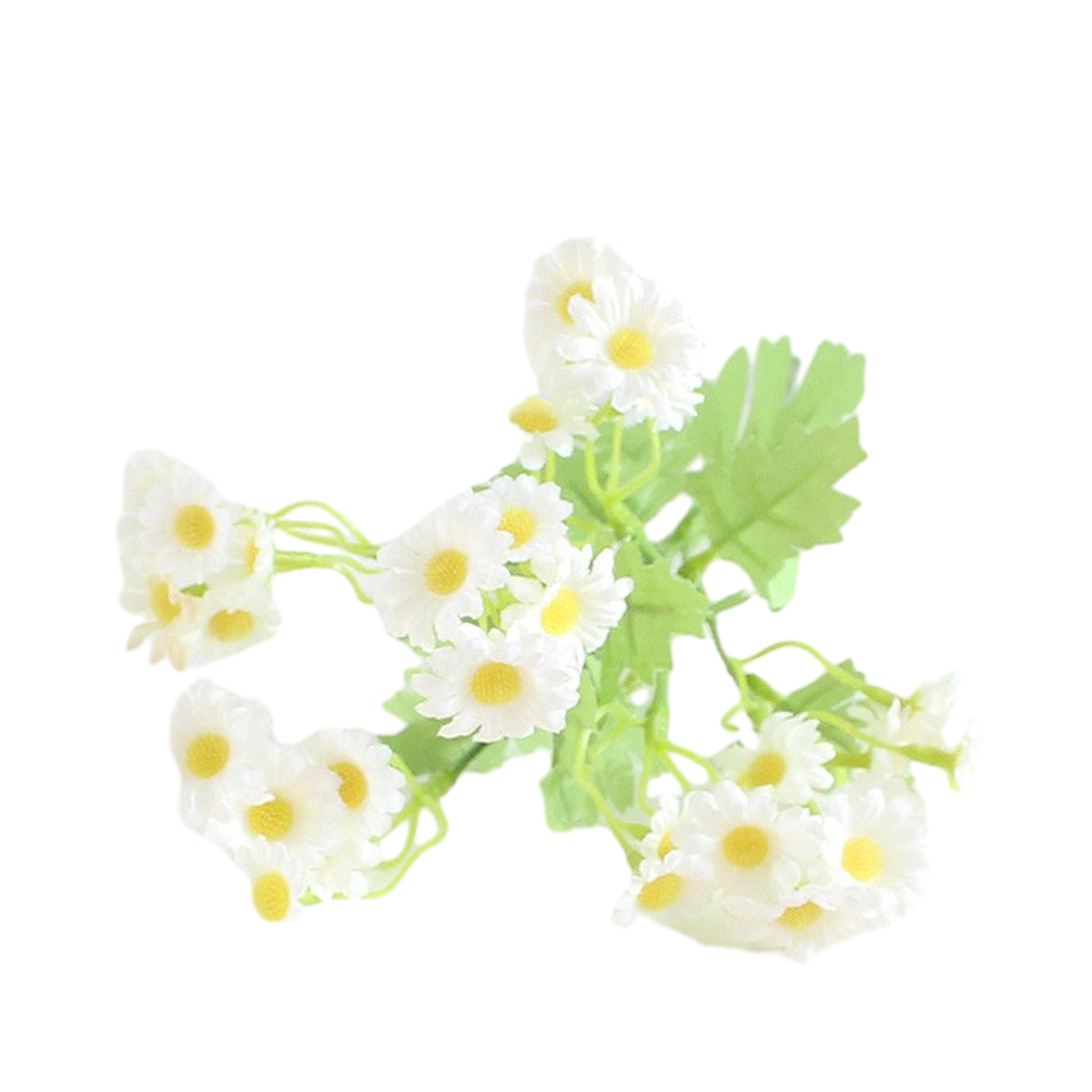 Leadrop Artificial Flower with Green Leaves Realistic Fake Silk Flower ...