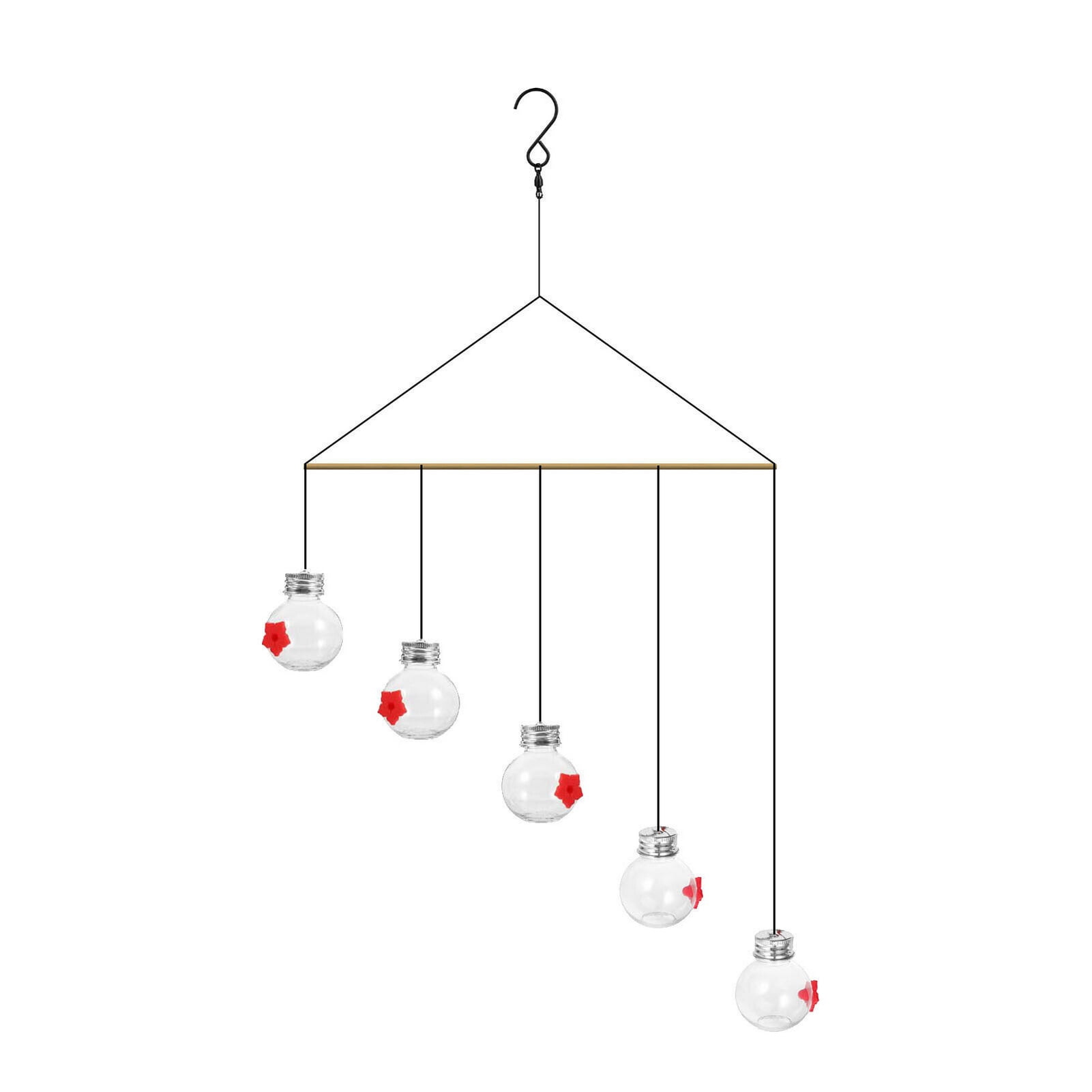 Leadrop Bird Feeder Wind Chimes Hummingbird Feeder with Silicone ...