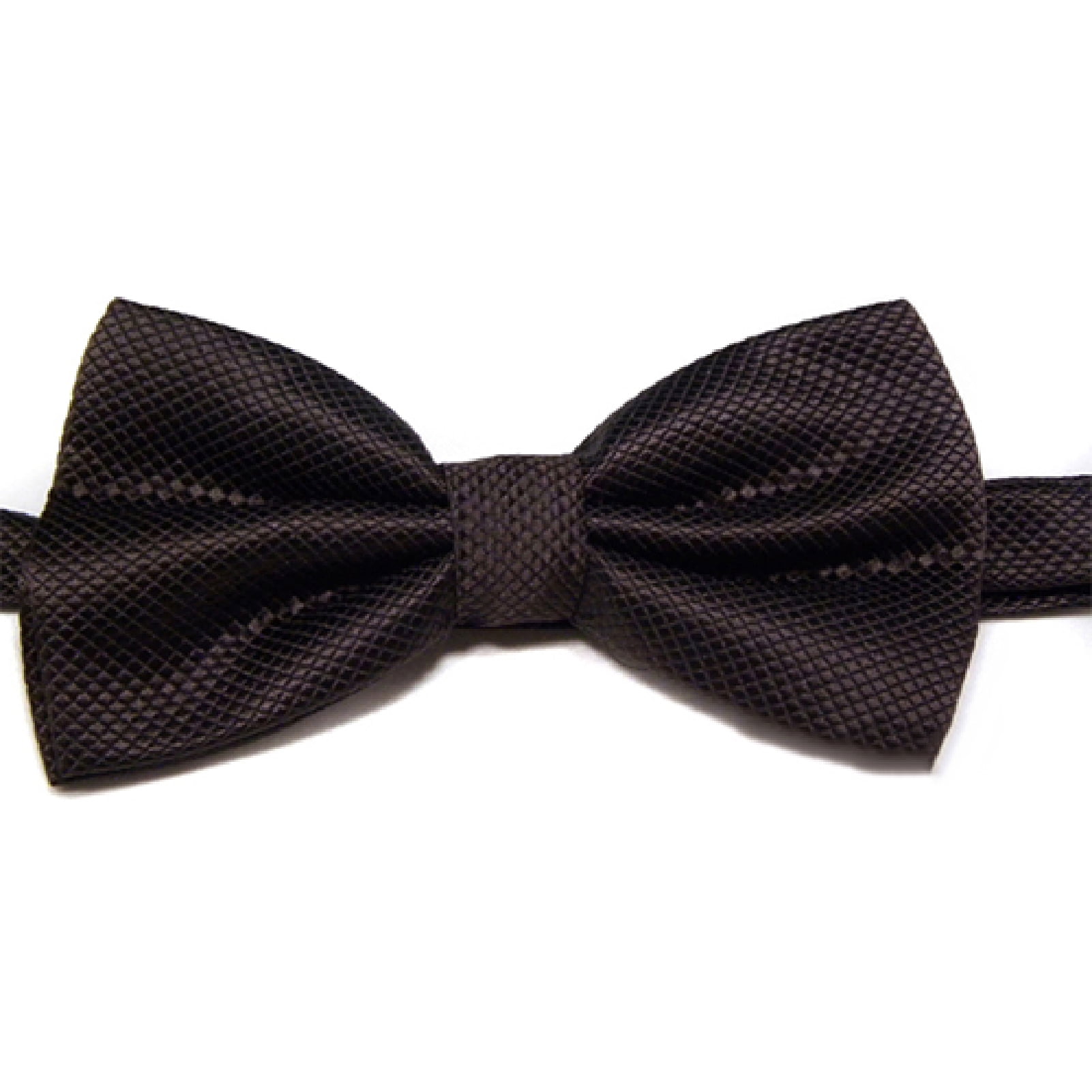 Leadrop Bow Tie Grid Pattern Skin-friendly Polyester Wedding Formal ...