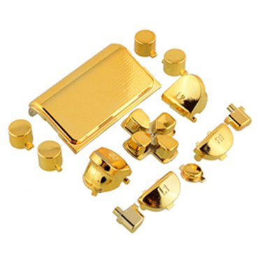 Bluethy 15Pcs/Set Replacement Parts Solid Color Buttons Kit for PS4 ...