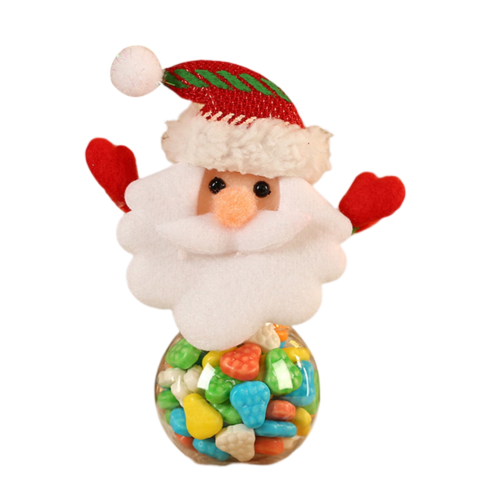 Leadrop Christmas Candy Jar Clear with Cartoon Santa Claus Reindeer ...