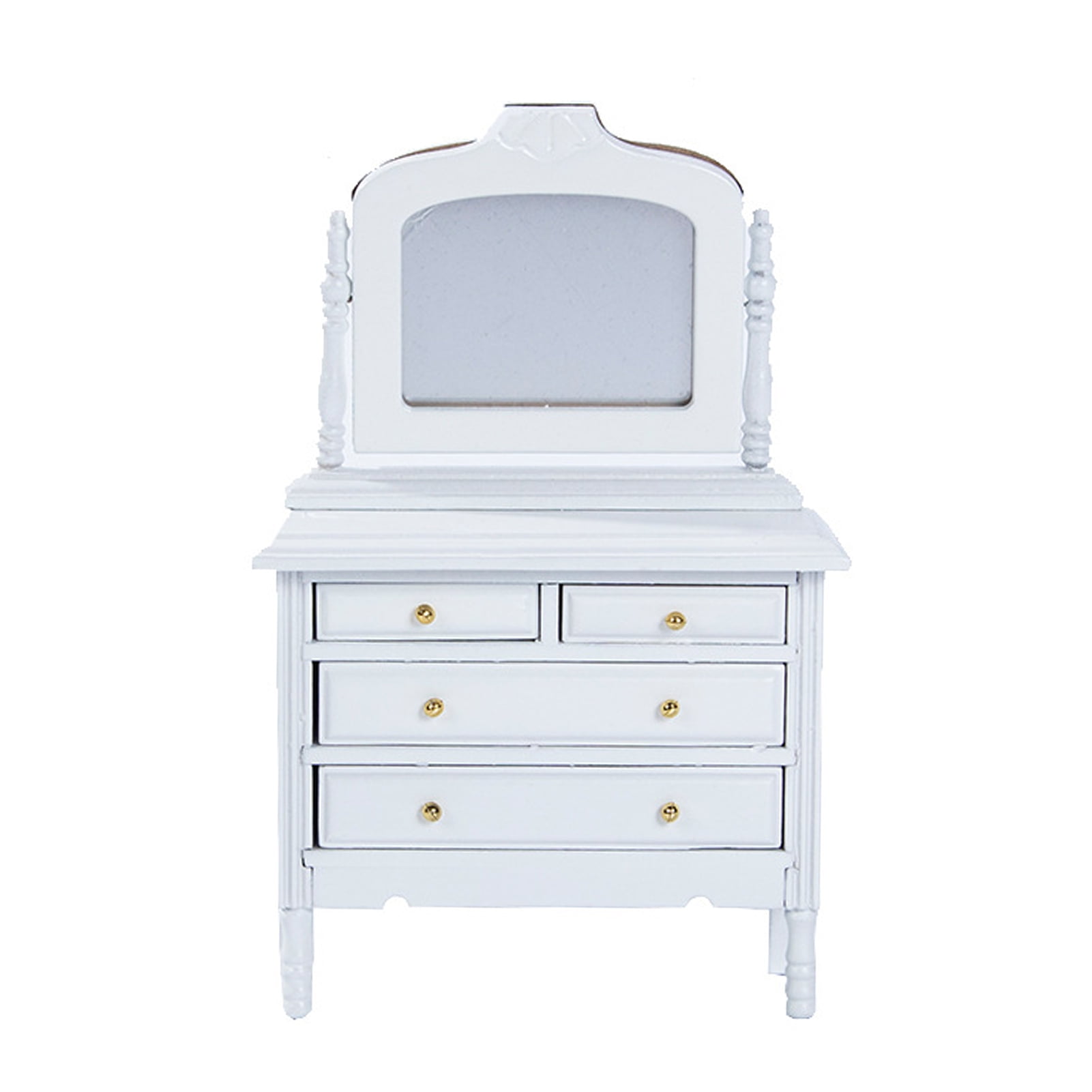 Leadrop Dollhouse Dressing Table High Simulation Decoration Wood 1/12 ...