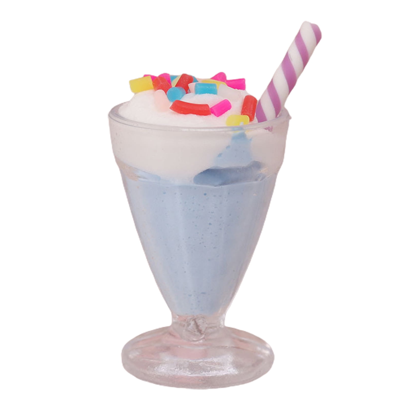 Leadrop Dollhouse Ice Cream DIY Compact Resin Mini Ice Cream Cup for 1/ ...