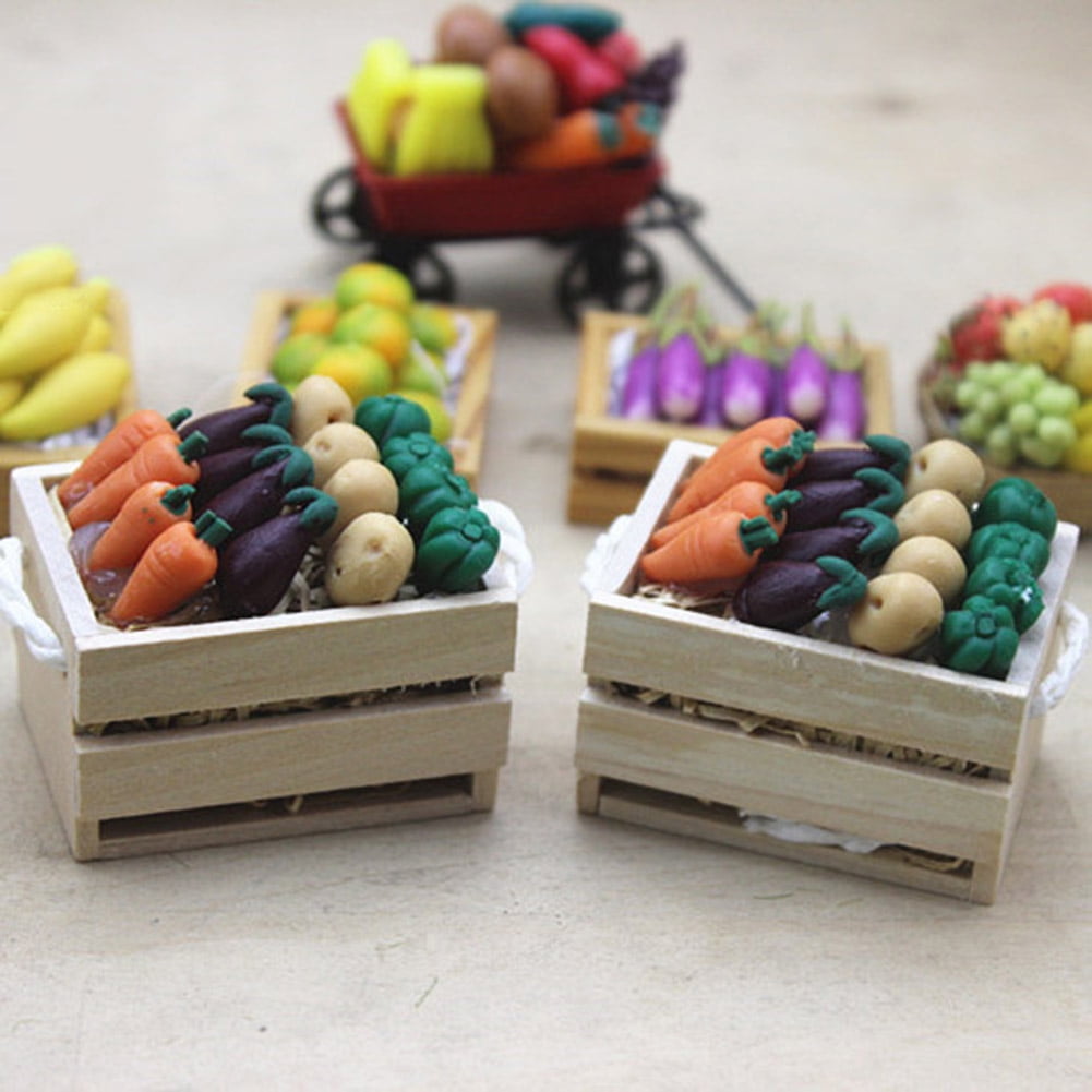 Leadrop Dollhouse Miniature Vegetables with Frame Simulation Model ...
