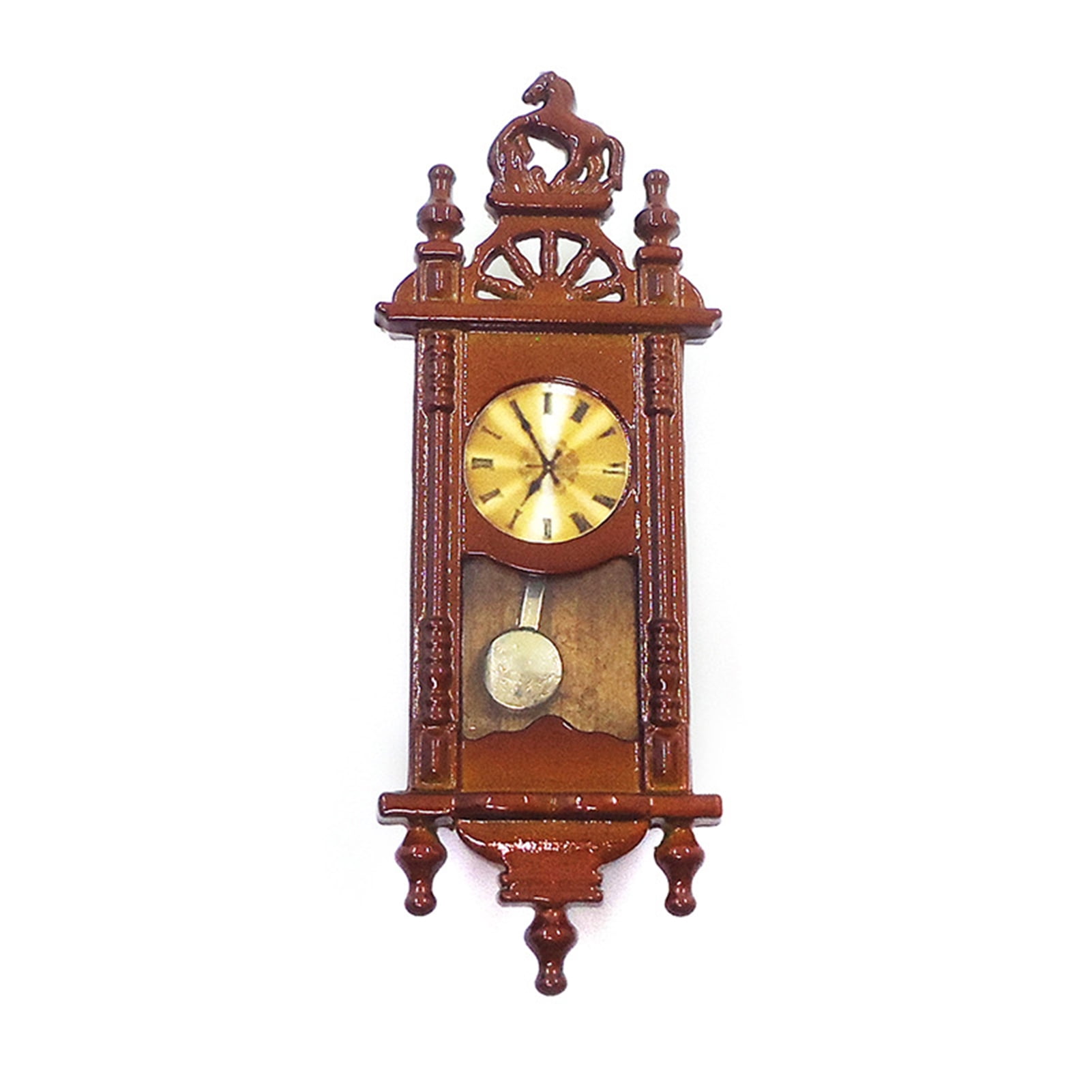 Leadrop Dollhouse Wall Clock Portable Cosplay Lightweight Mini Vintage ...