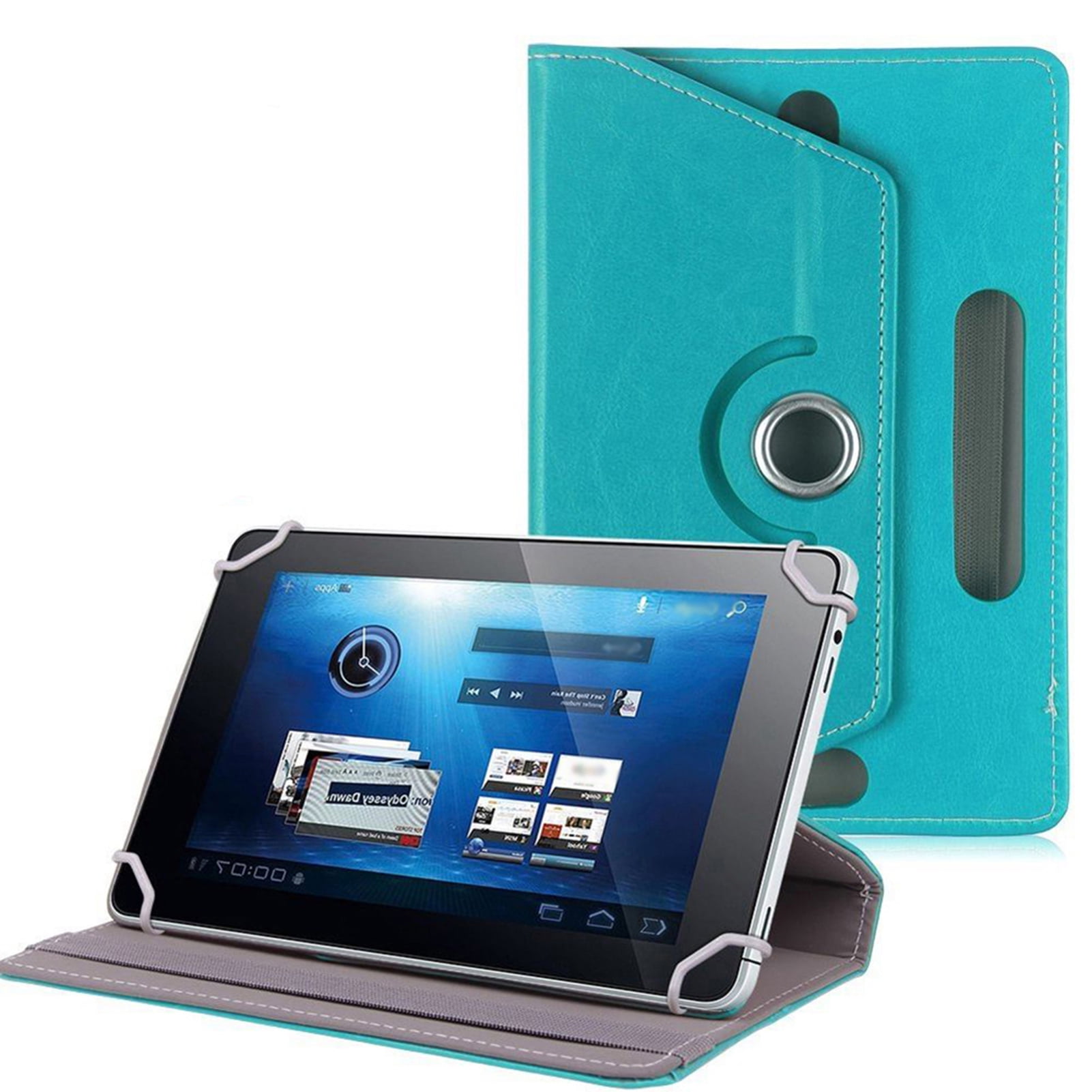 Leadrop Faux Leather Tablet PC Case Cover 360 Degree Rotating Stand ...