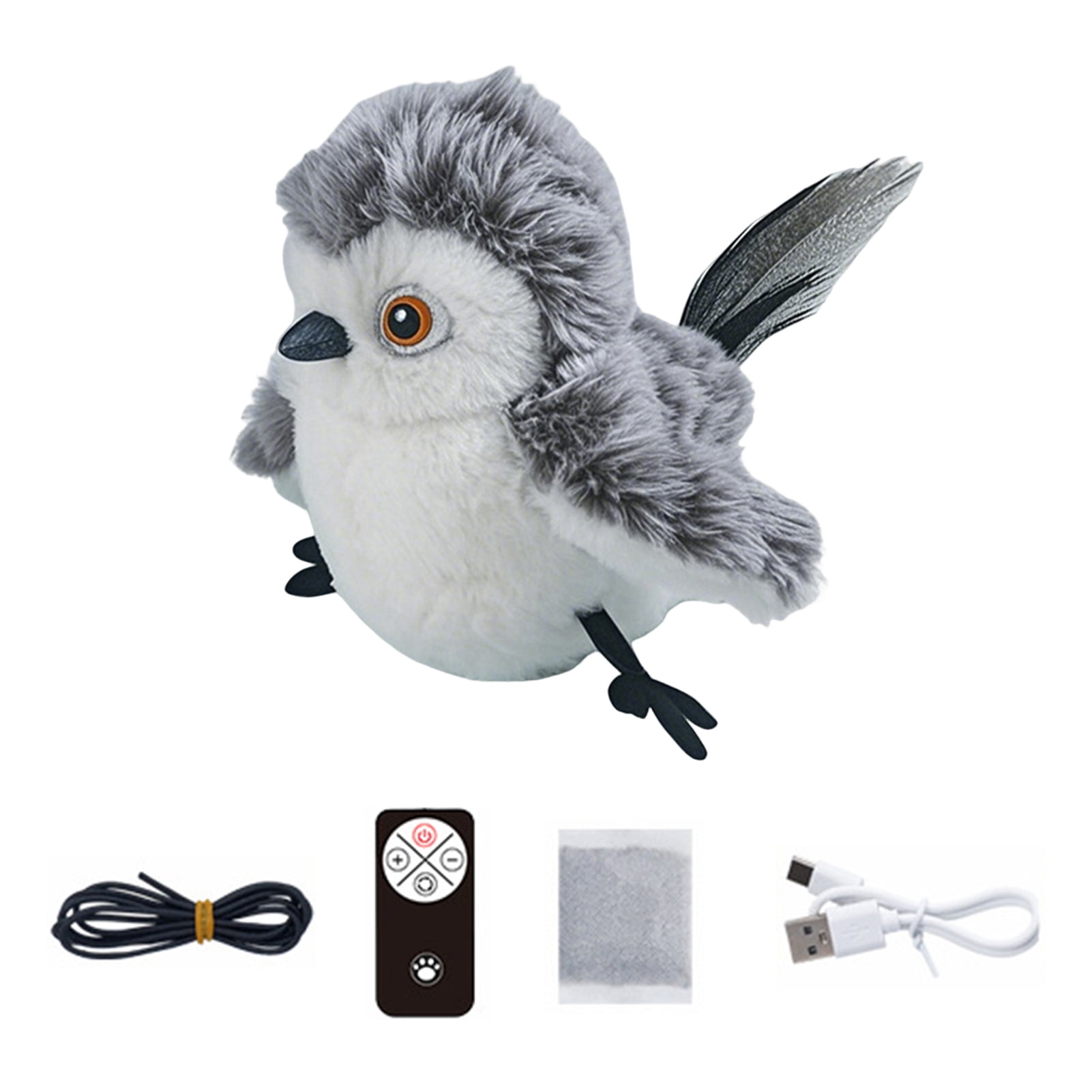 Leadrop Flapping Bird Cat Toy Interactive Chirping Bird Catnip Toy with ...