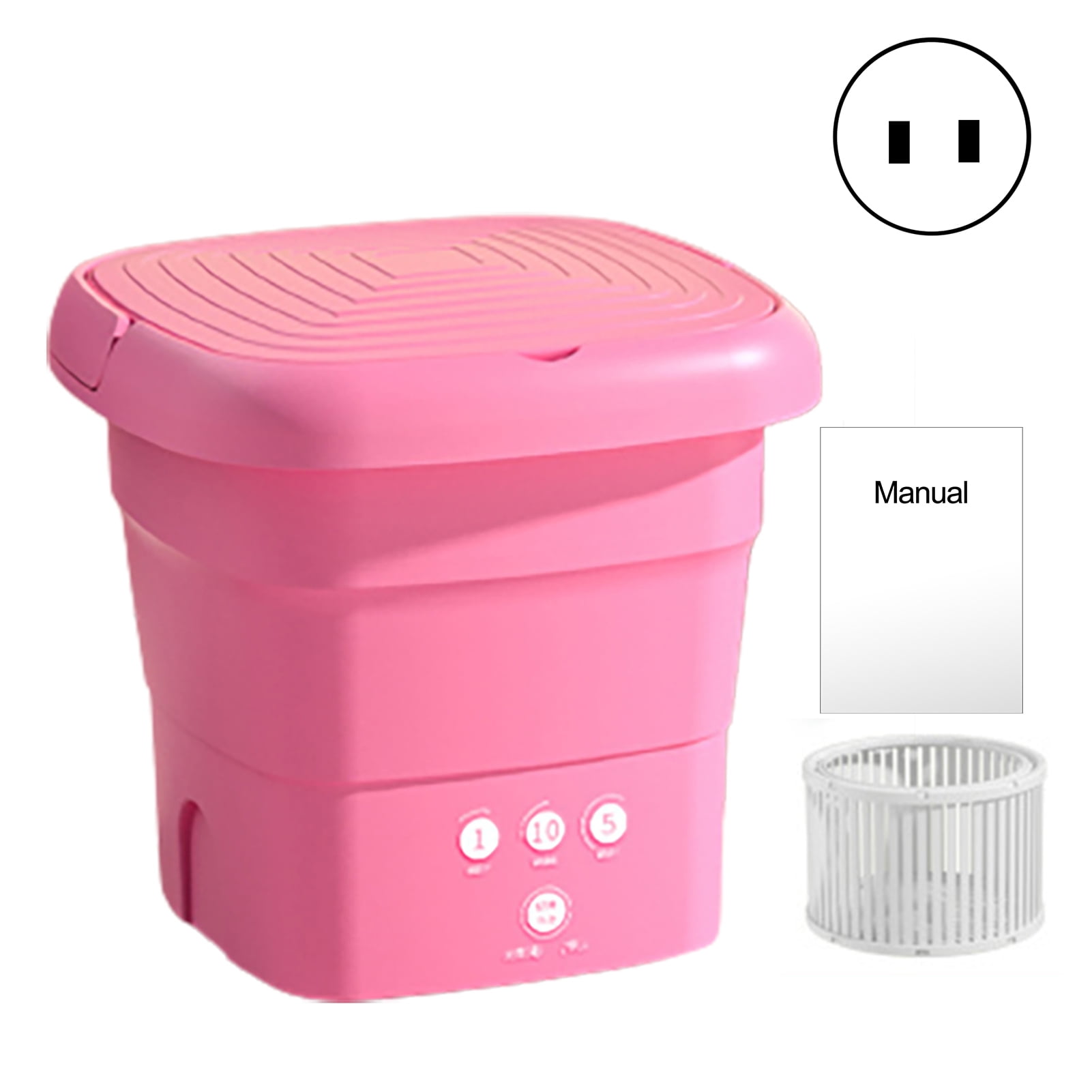 Leadrop Folding Washing Machine Large Capacity Touch Control Detachable ...