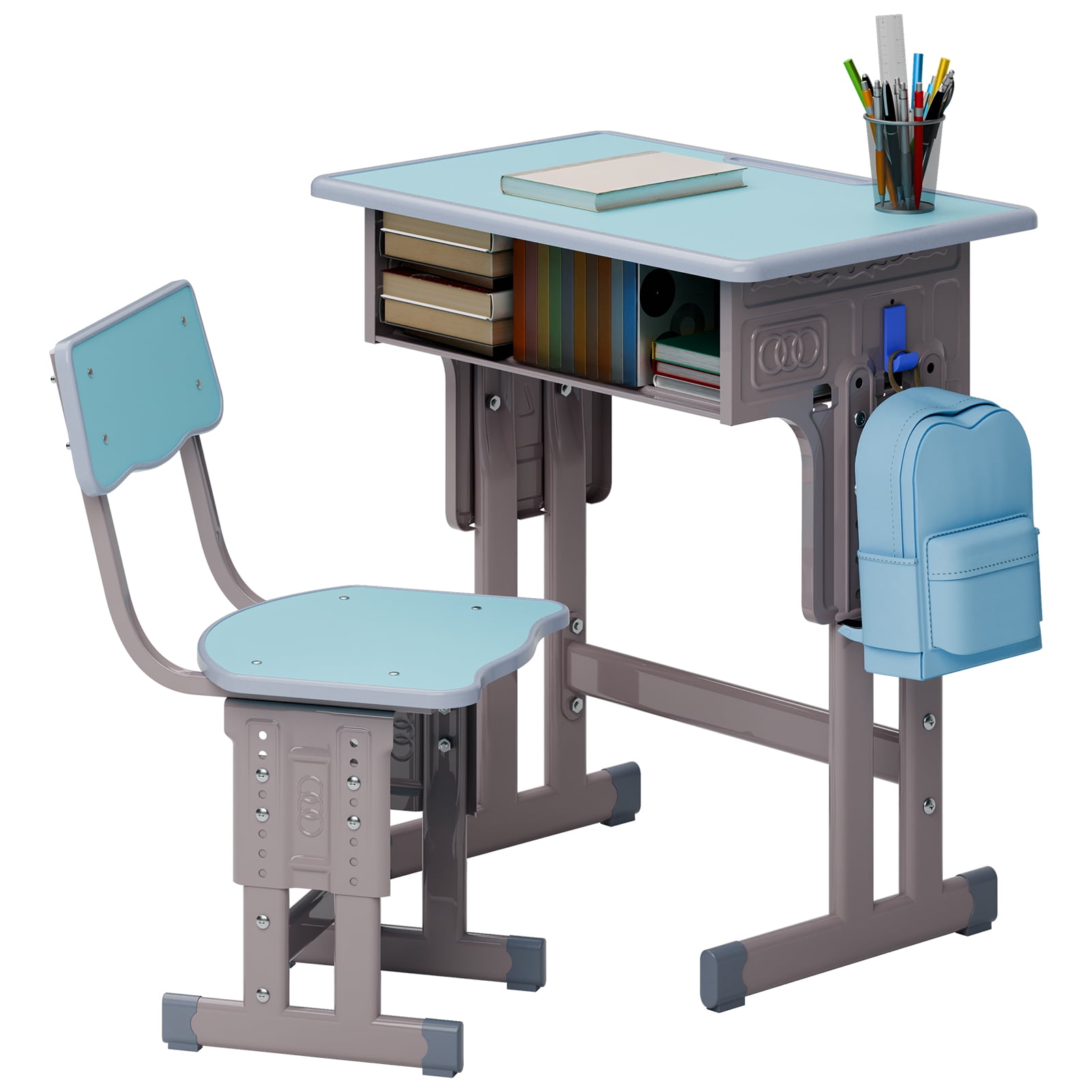 Leadrop Kids Desk and Chairs Set Multi Functional Height Adjustable ...