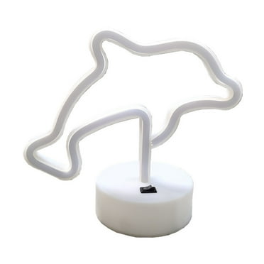 BrightSide 12" Heart Shaped LED Neon Table Light, Pink, Battery-Powered ...