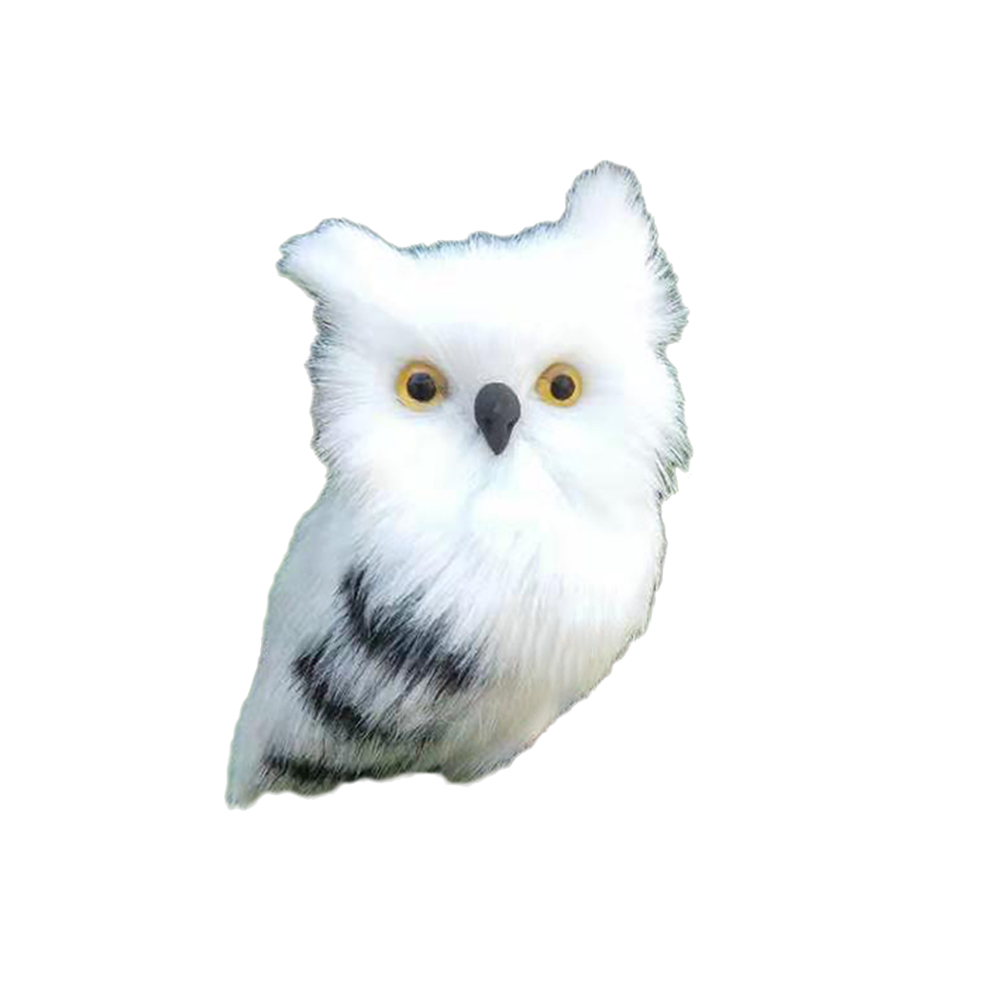 Leadrop Lovely Artificial Animal Owl Miniature Plush Toy Garden ...