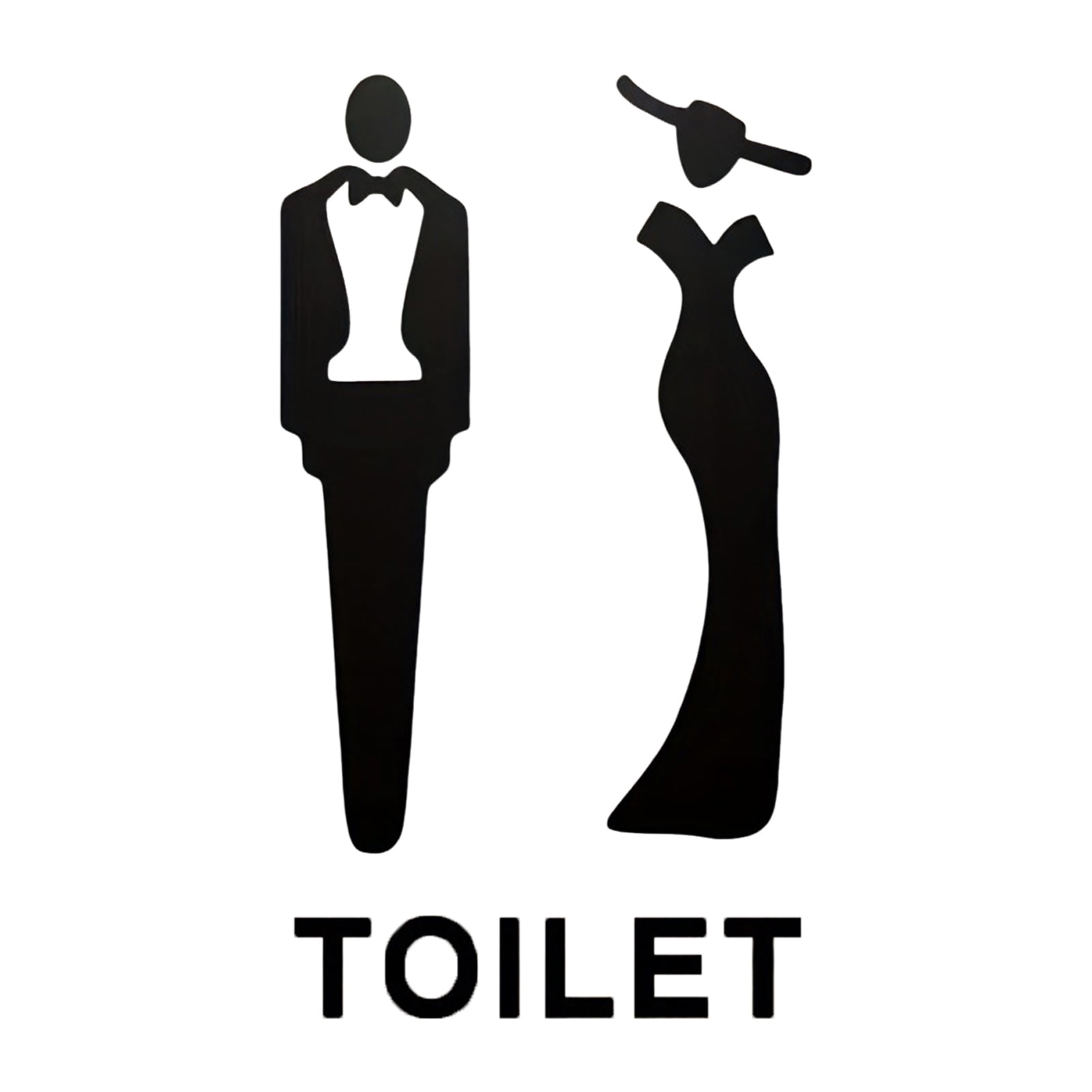 Leadrop Matte Acrylic Bathroom Sign Adhesive Restroom Door Toilet 3D ...