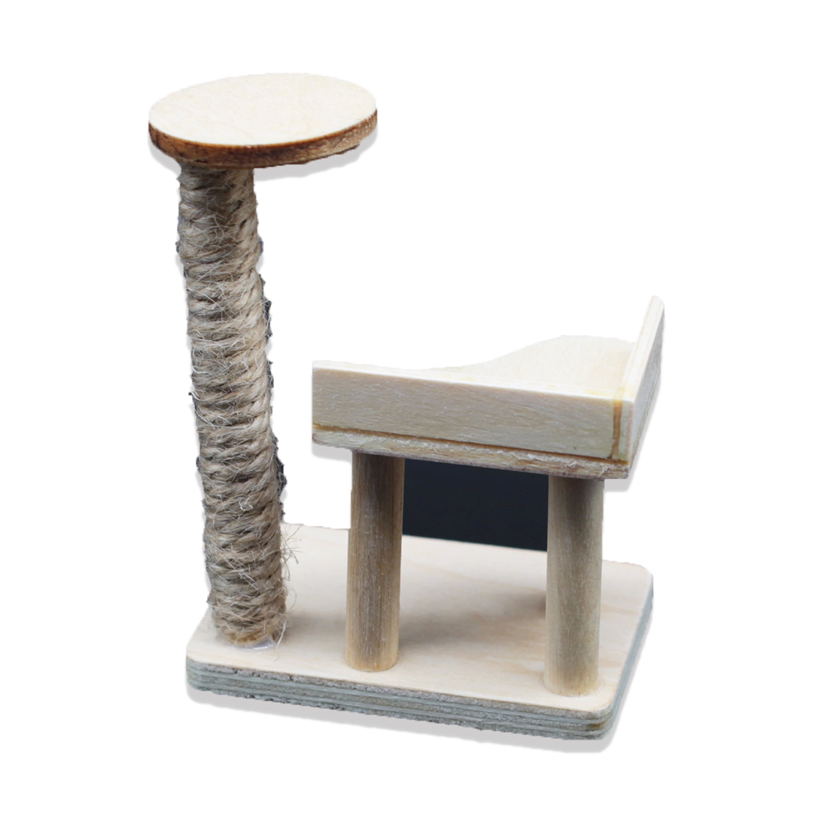 Leadrop Mini Cat Tree Funny Wood Delicate Dollhouse Cat Tree for Kids ...