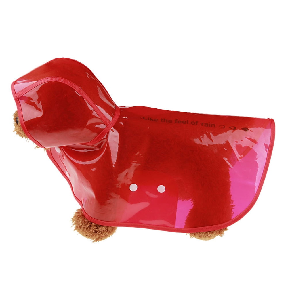 Leadrop Pet Raincoat Hooded Reusable Plastic Puppy Raincoat Coat ...