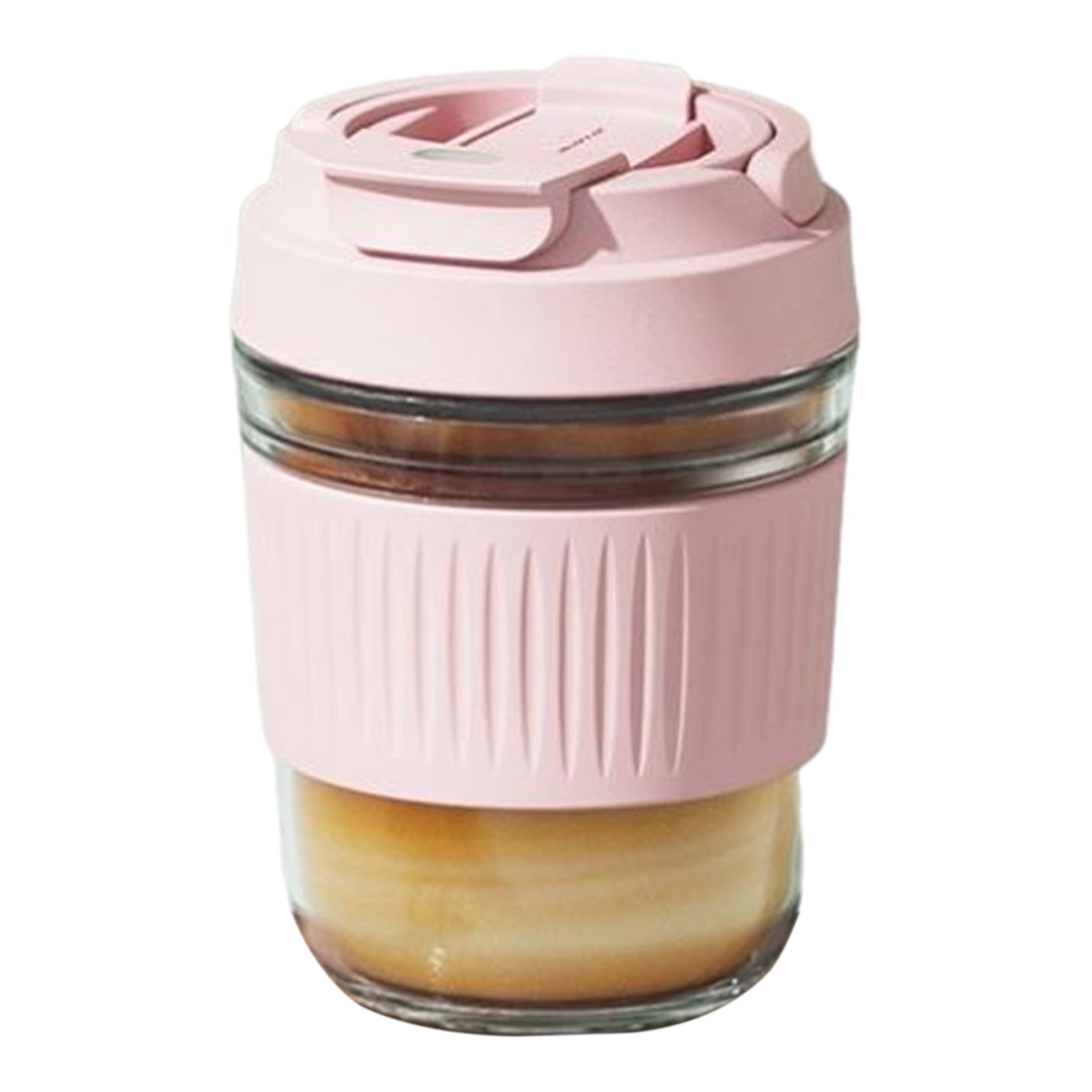 Leadrop Portable Glass Tumbler with Silicone Straw 350/500ml Leakproof ...